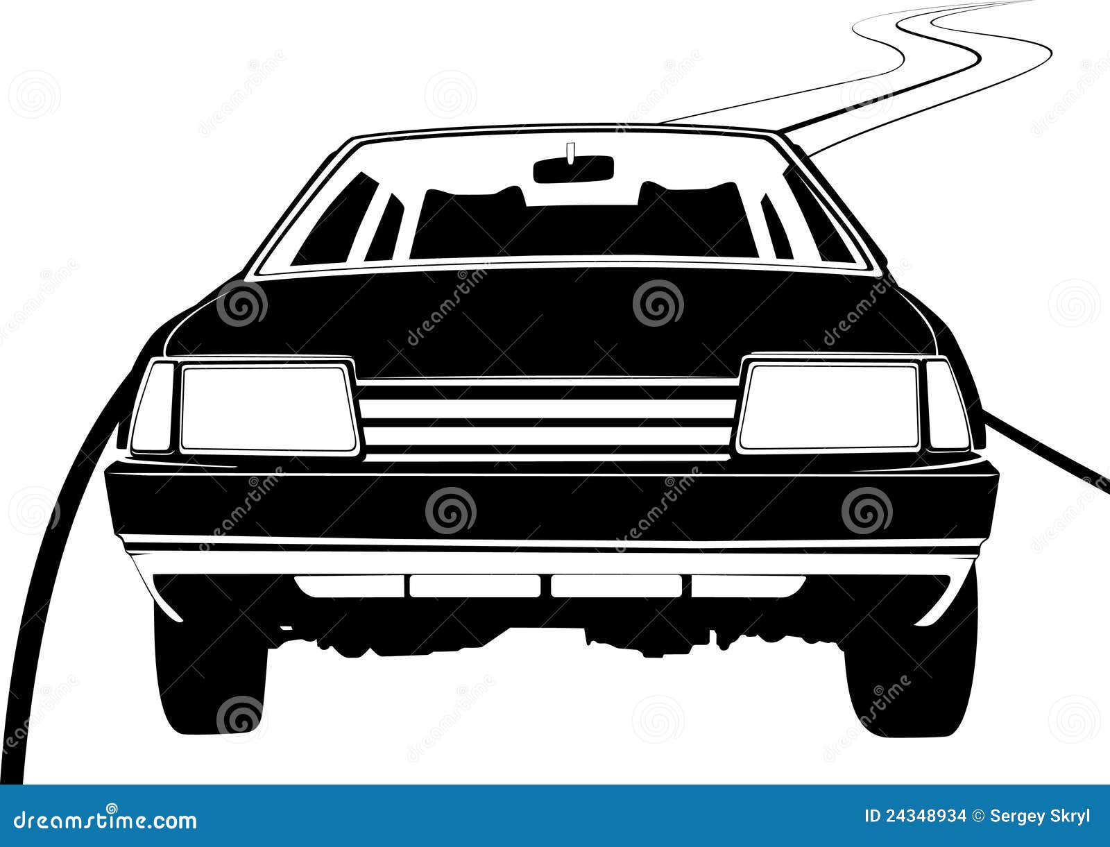 Passenger car on the road stock vector. Illustration of abstract - 24348934