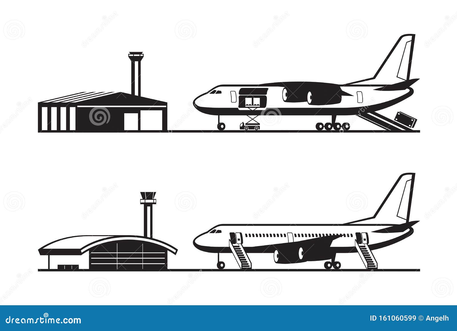Cargo Airplane. Vector. Airplane For The Transport Of Goods. Plane ...