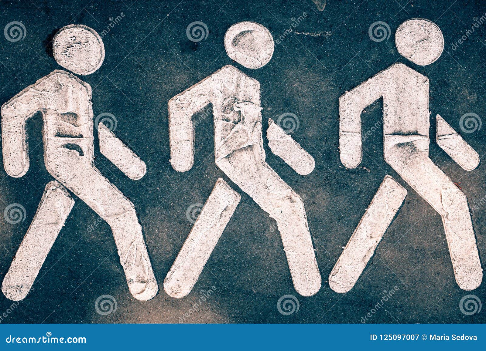 Passenger Crossing Mark on the Road Stock Image - Image of passenger ...