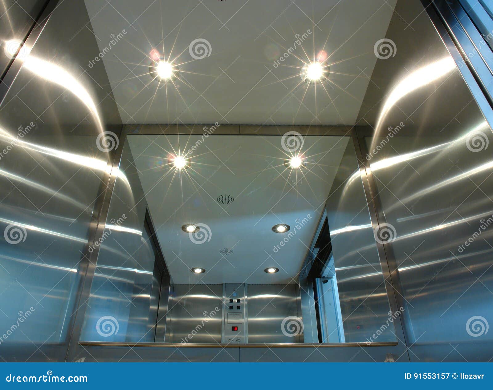 Passenger elevator cabin stock image. Image of electrical - 91553157