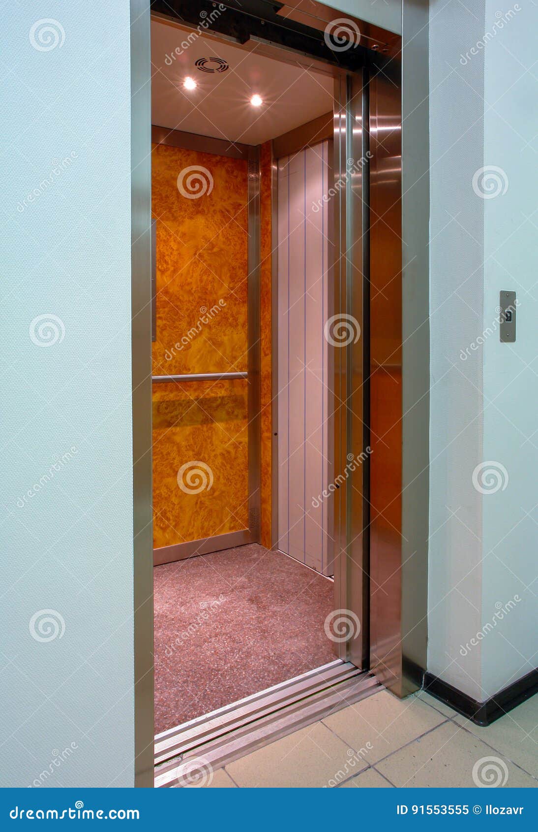 Passenger elevator cabin stock image. Image of gear, lift - 91553555