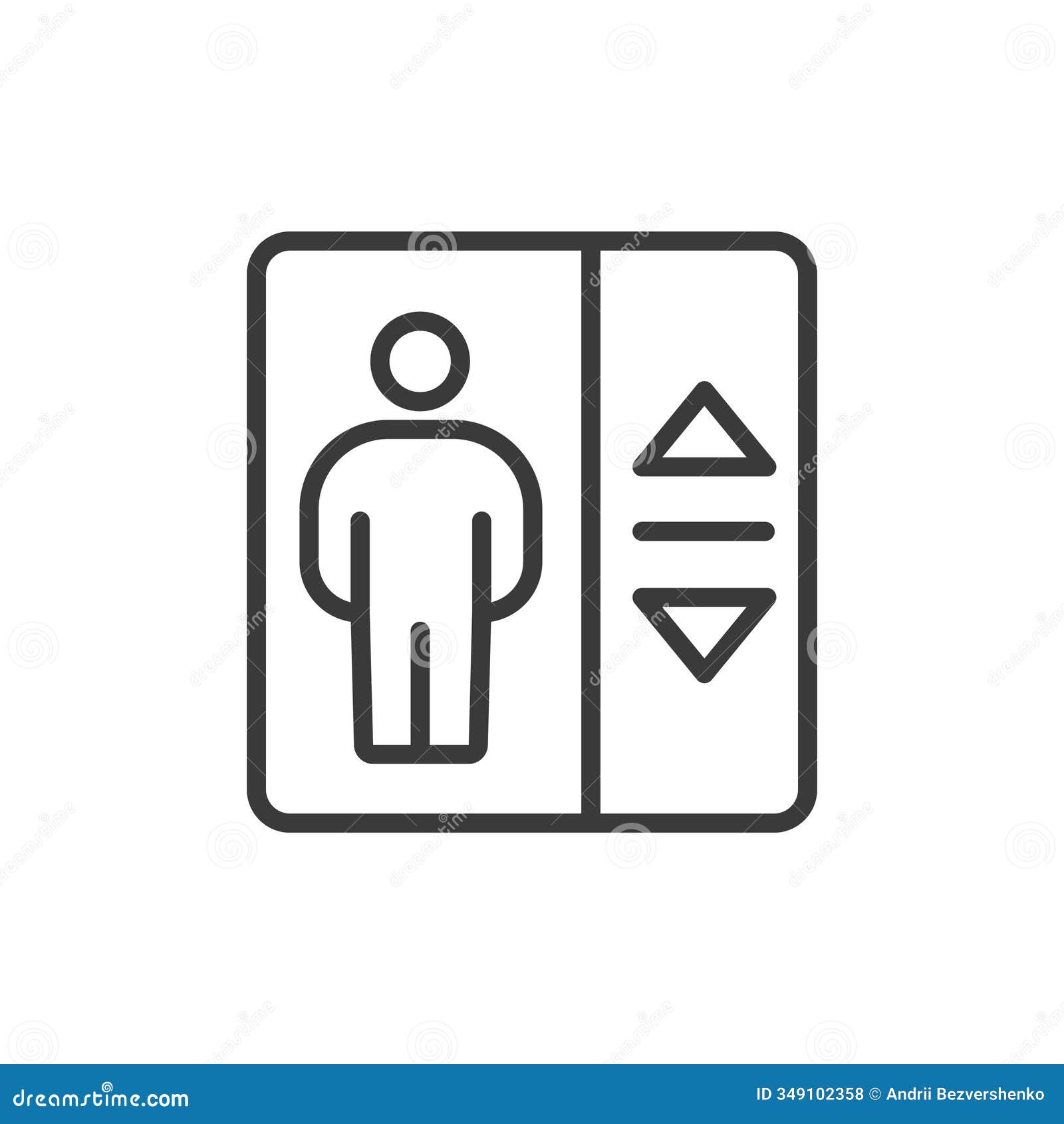 Elevator Icon. Person Symbol With Up Down Arrows. Vector Illustration ...