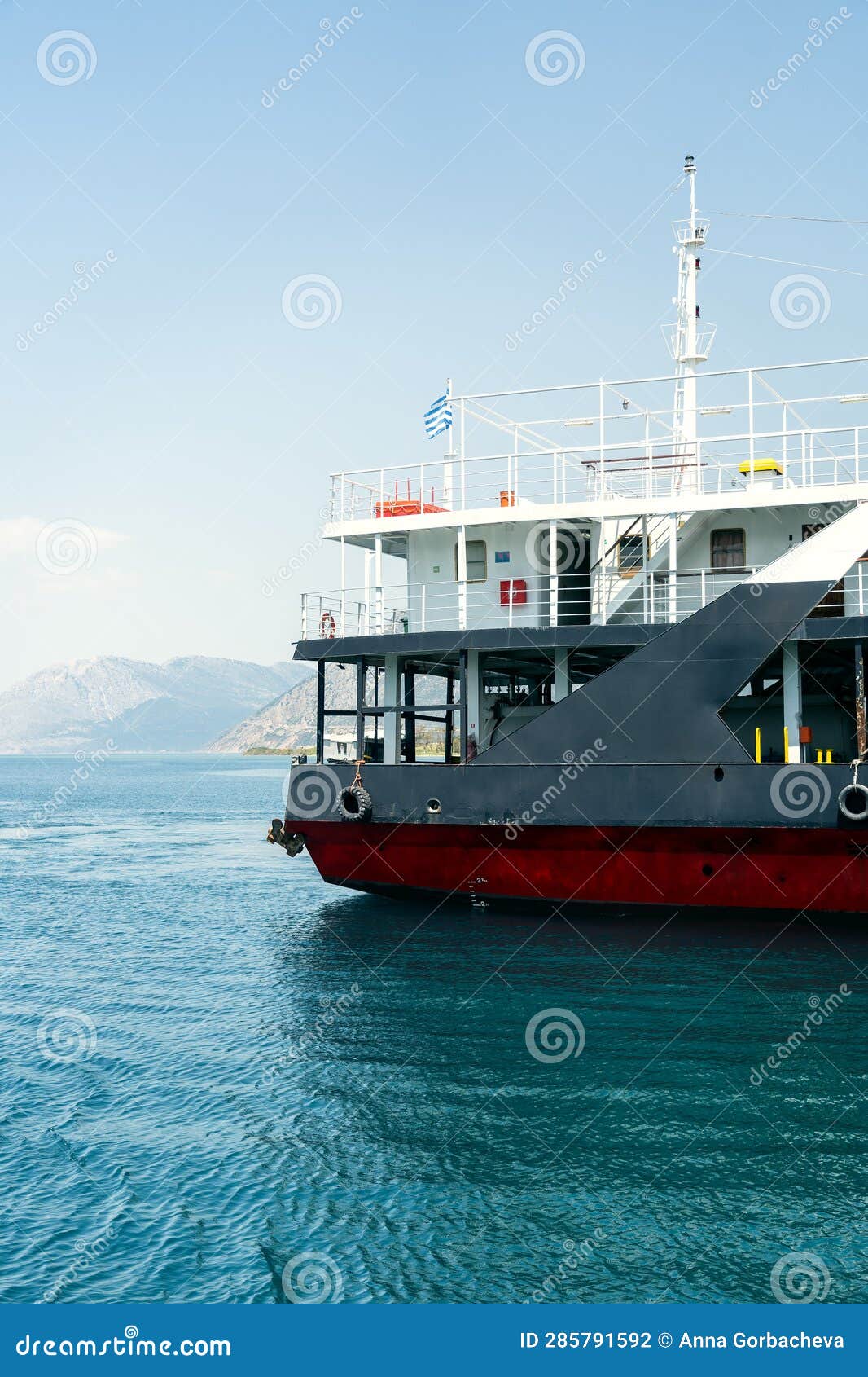 Passenger Ferry Reaching Destination Stock Photo - Image of harbor ...