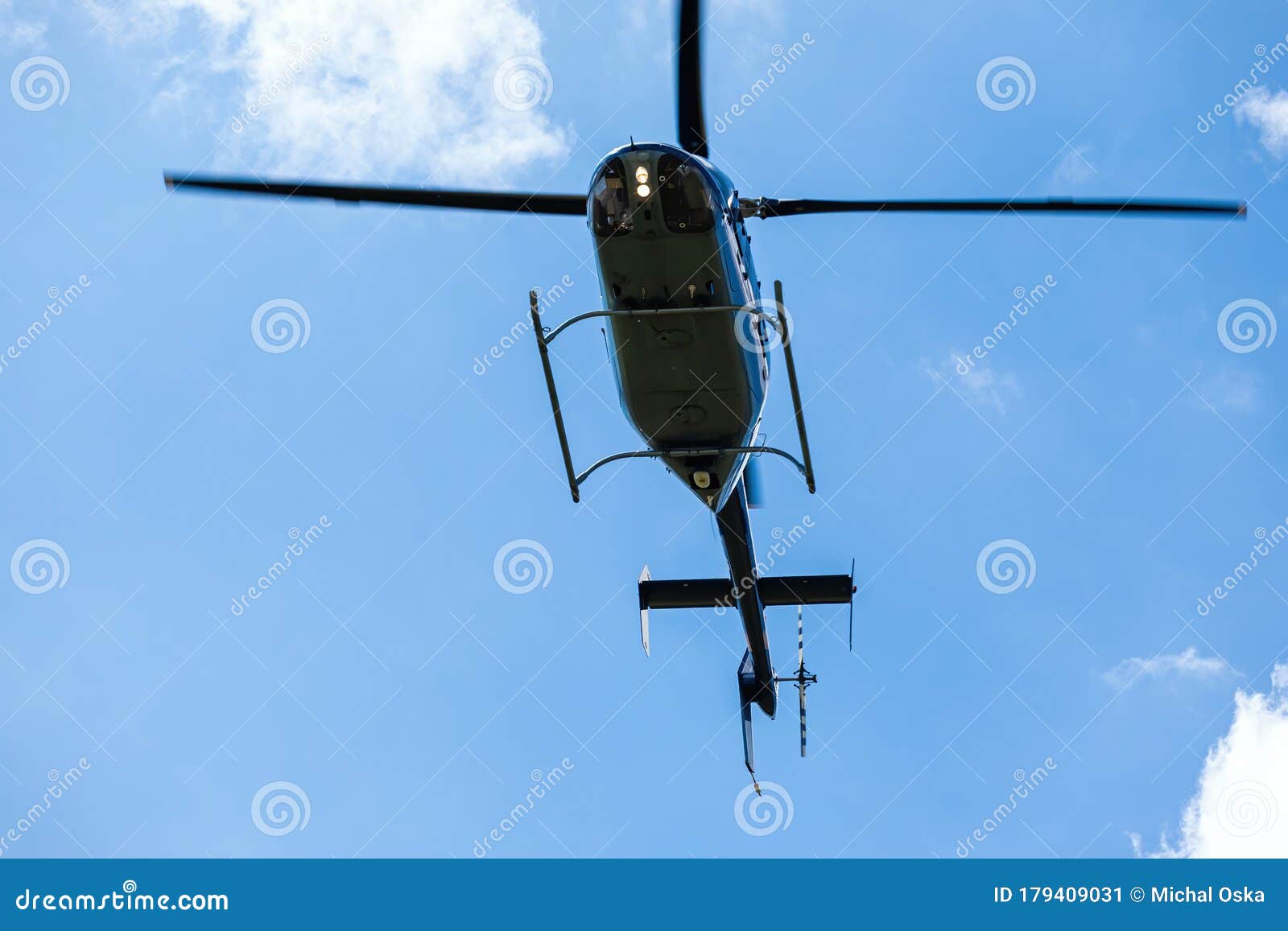 Passenger Helicopter Flying In New York City Stock Photography ...