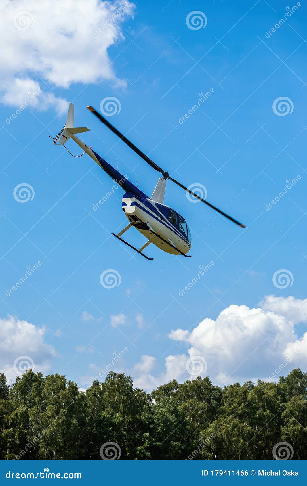Passenger Helicopter Flying In New York City Stock Photography ...