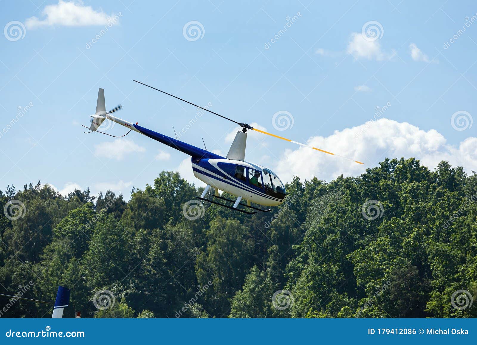 Passenger Helicopter Flying In New York City Stock Photography ...