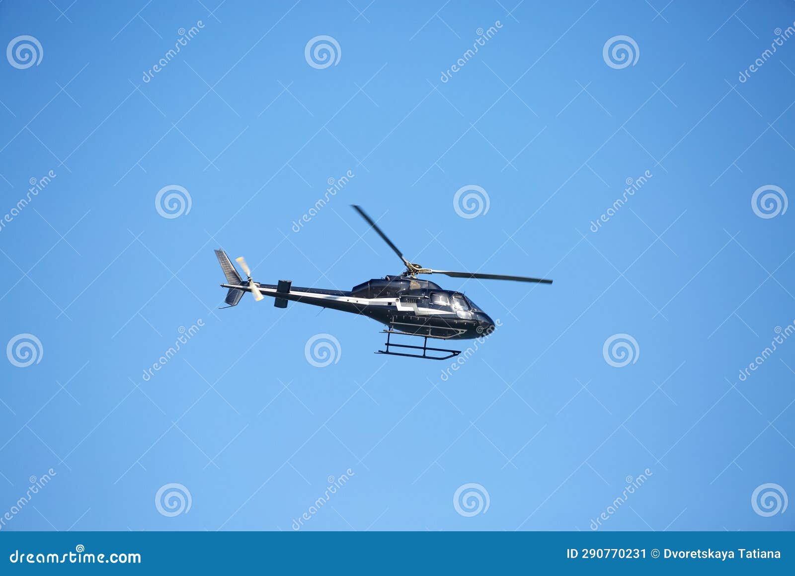 Passenger Helicopter Flying In New York City Stock Photography ...