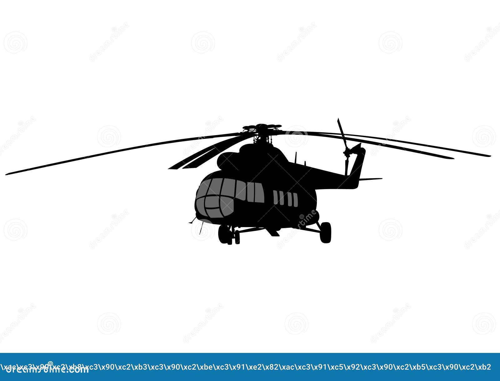 Passenger Helicopter Front View Icon, Simple Style Vector Illustration ...