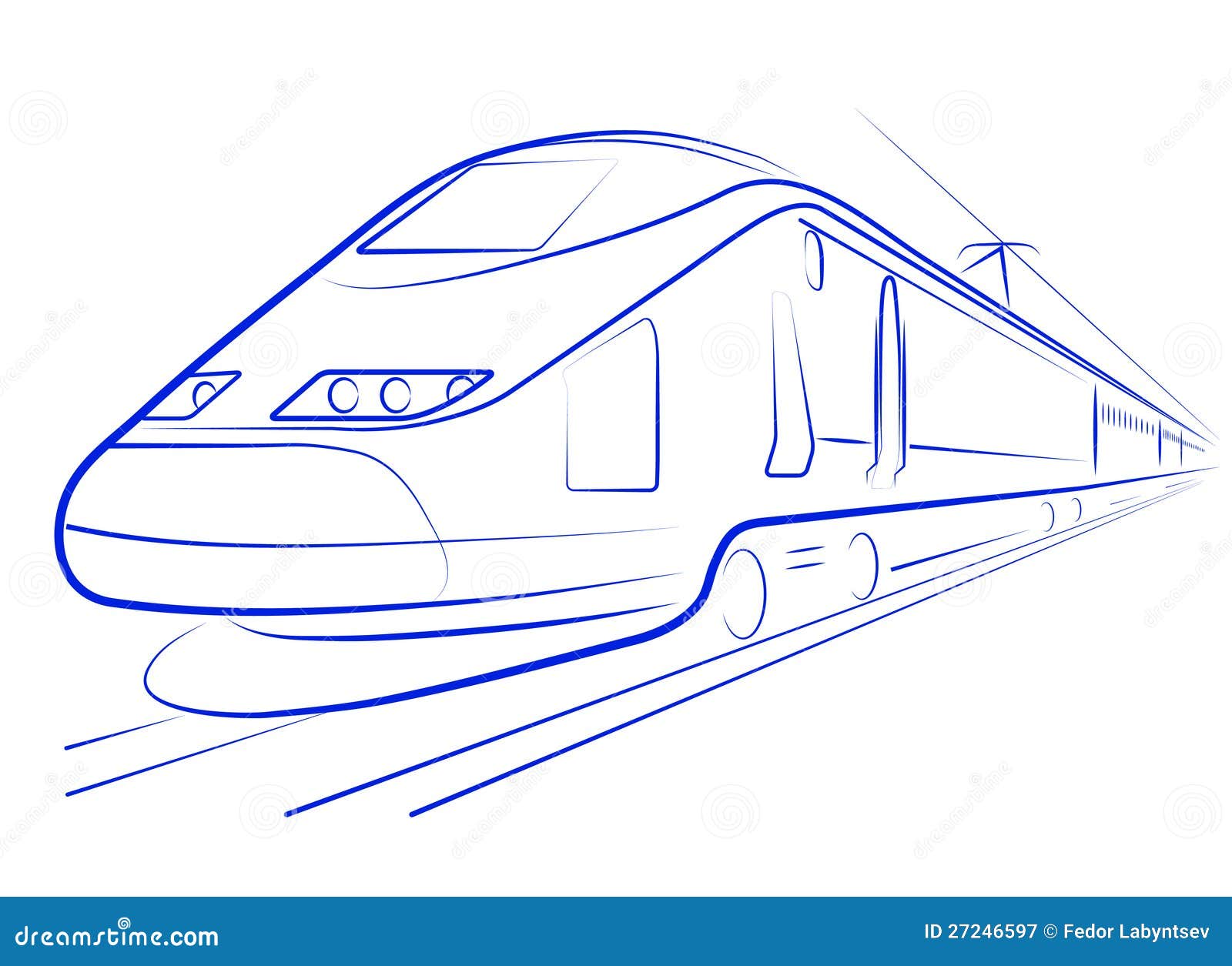 Passenger High-speed Train Cartoon Vector | CartoonDealer.com #27246597