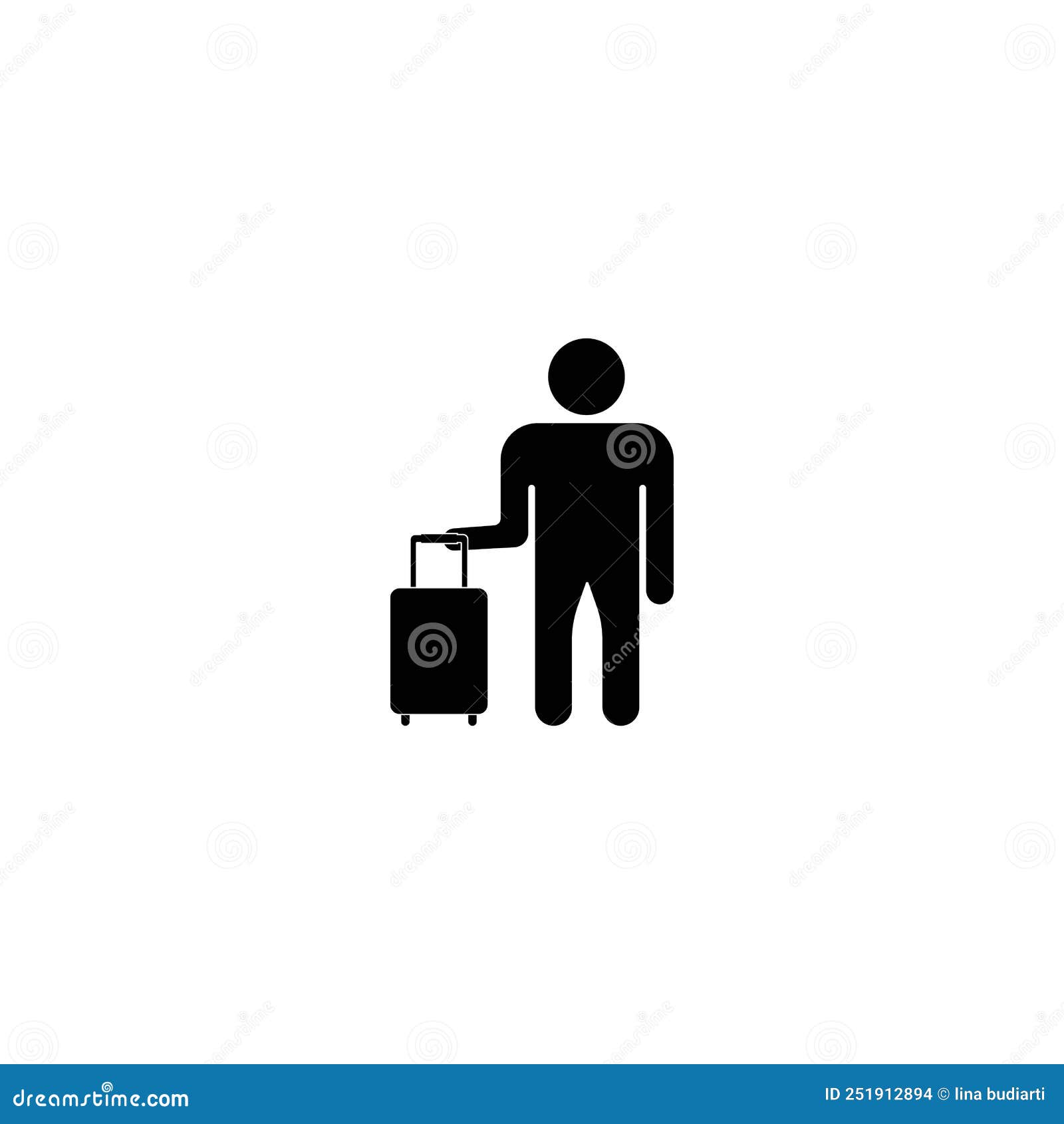 Passenger icon stock vector. Illustration of male, airplane - 251912894
