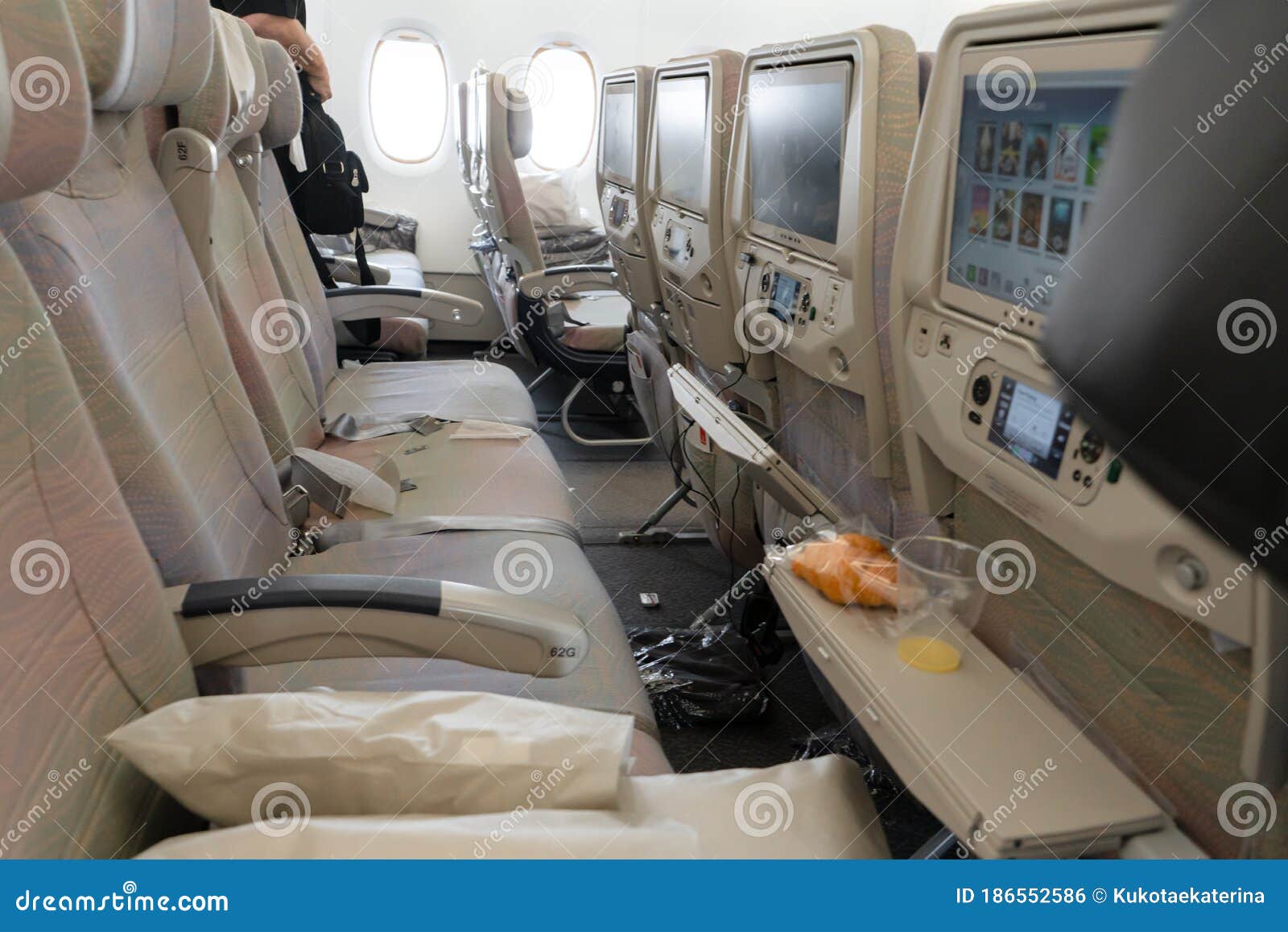 Passenger Interior the Cabin of a Modern Airliner Editorial Photo ...