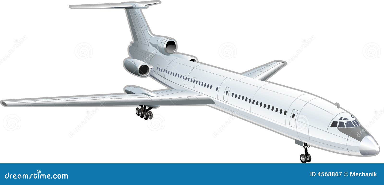 Passenger Jet Cartoon Vector | CartoonDealer.com #4568867