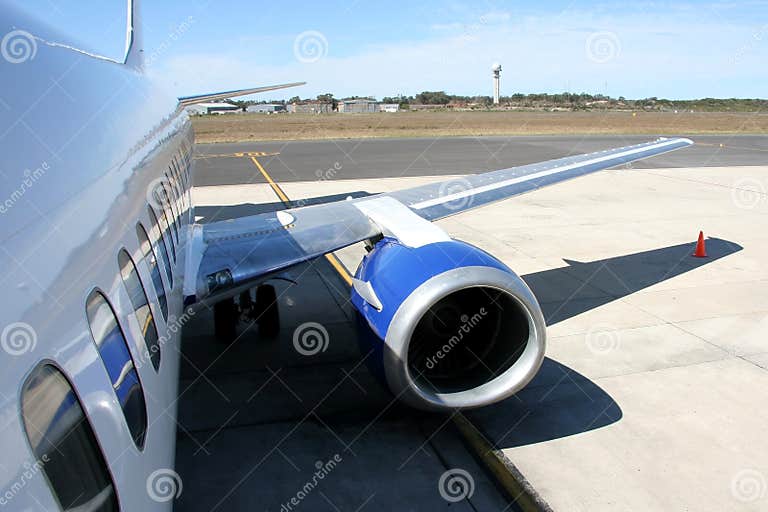 Passenger Jet Airoplane stock image. Image of orange, cabin - 6761753