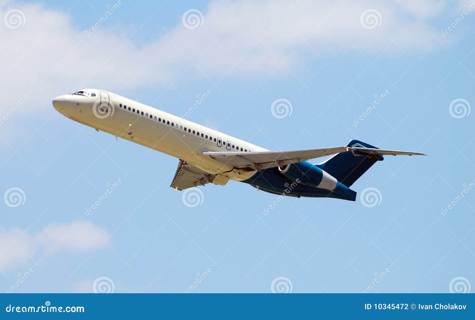 Passenger jet airplane stock photo. Image of airliner - 10345472