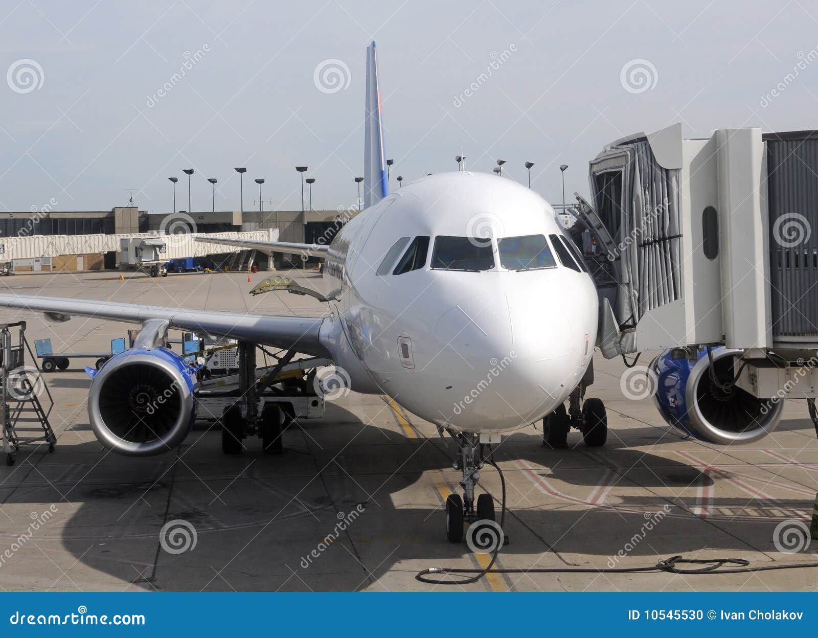 Passenger jet airplane stock photo. Image of plane, transport - 10545530