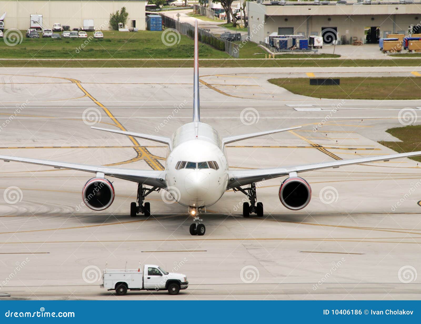 Passenger Jet on the Ground Stock Photo - Image of transportation ...