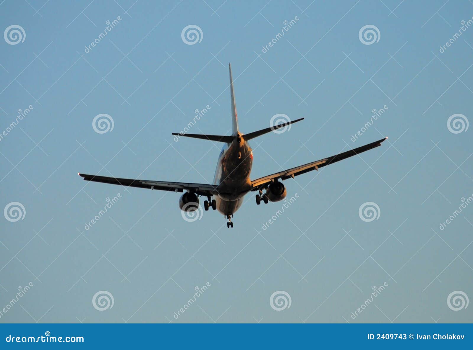 Passenger jet rear view stock image. Image of passenger - 2409743