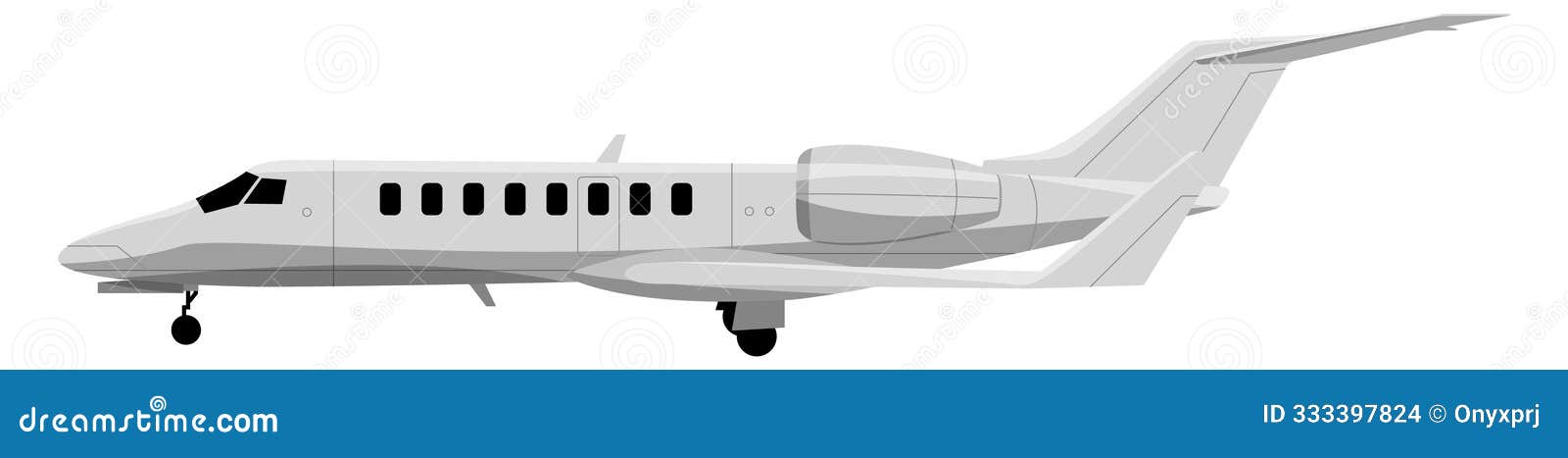 Passenger Jet Side View. Flight Aviation Symbol Stock Vector ...