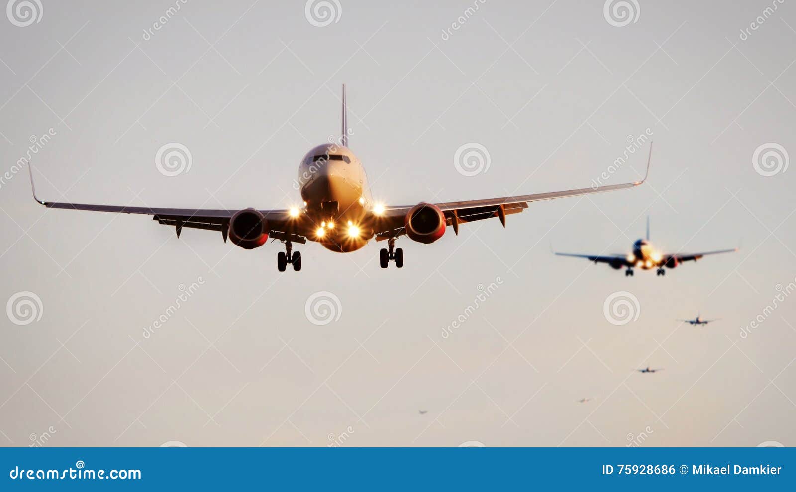 Passenger jetliner stock photo. Image of airport, journey - 75928686
