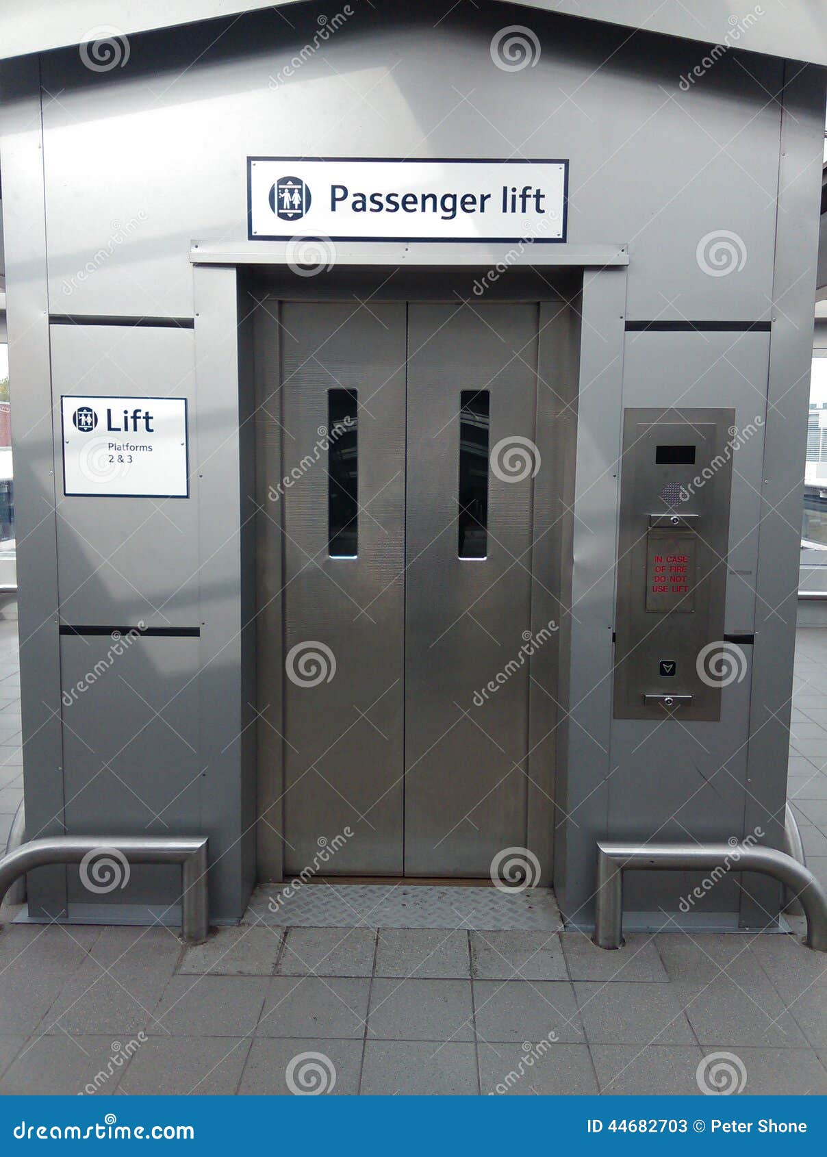 Passenger Lift at Rail Station Stock Image - Image of platform, train ...