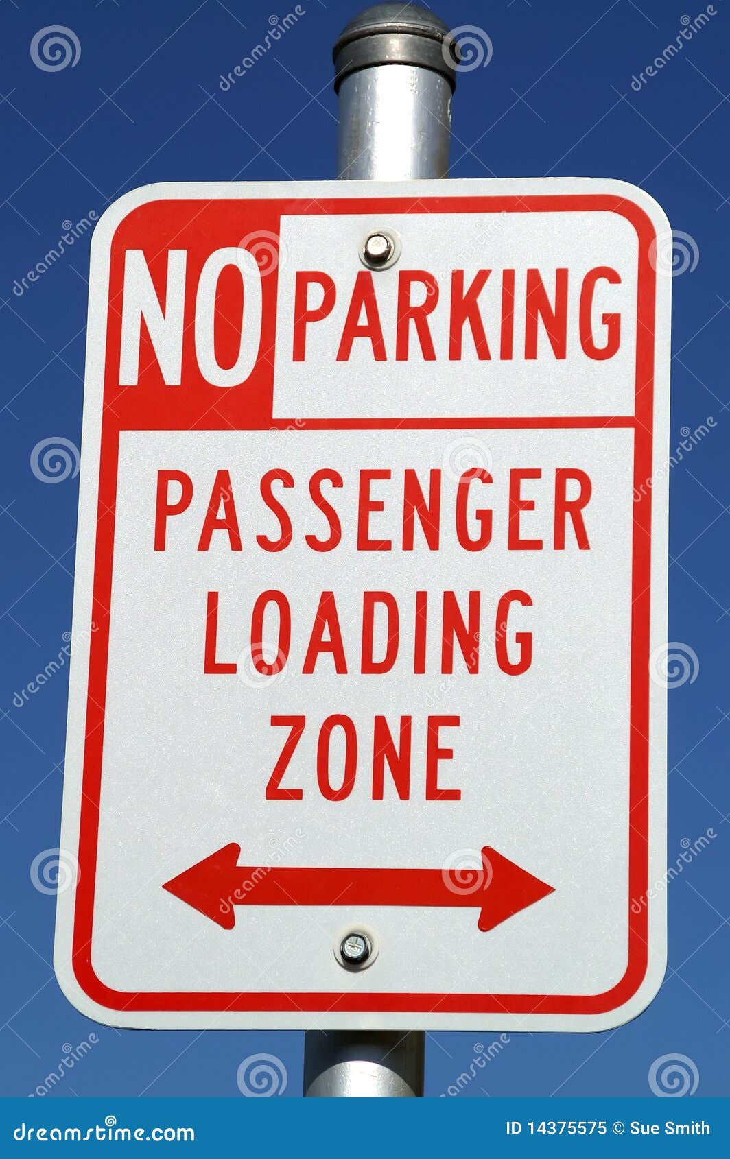 Passenger Loading Zone Sign 33 Stock Image - Image of white, loading ...