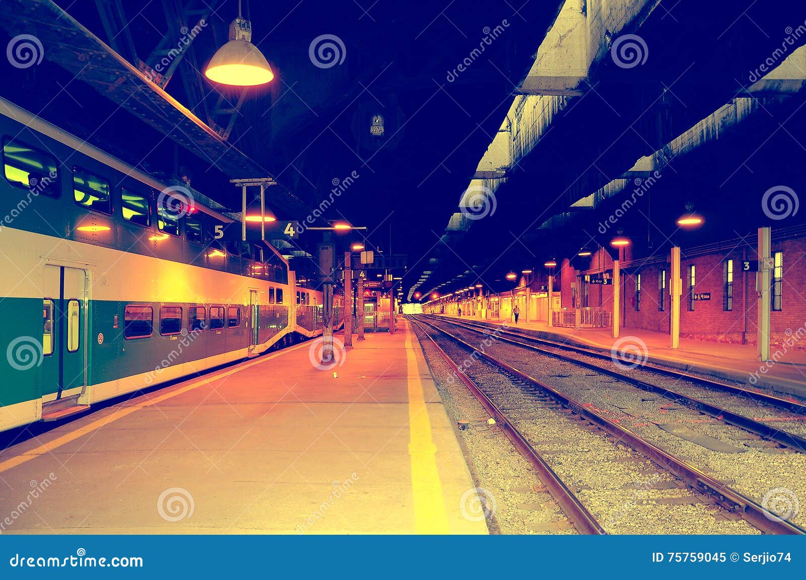 Passenger Local Train Stands by the Platform. Stock Image - Image of ...