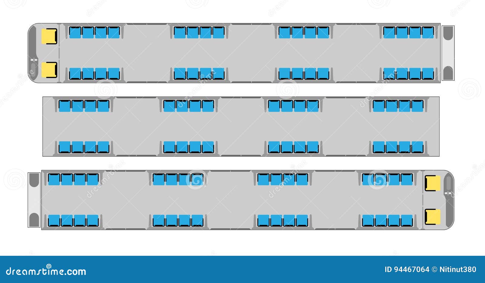 Passenger Metro Train Seat Map Stock Illustration - Illustration of ...