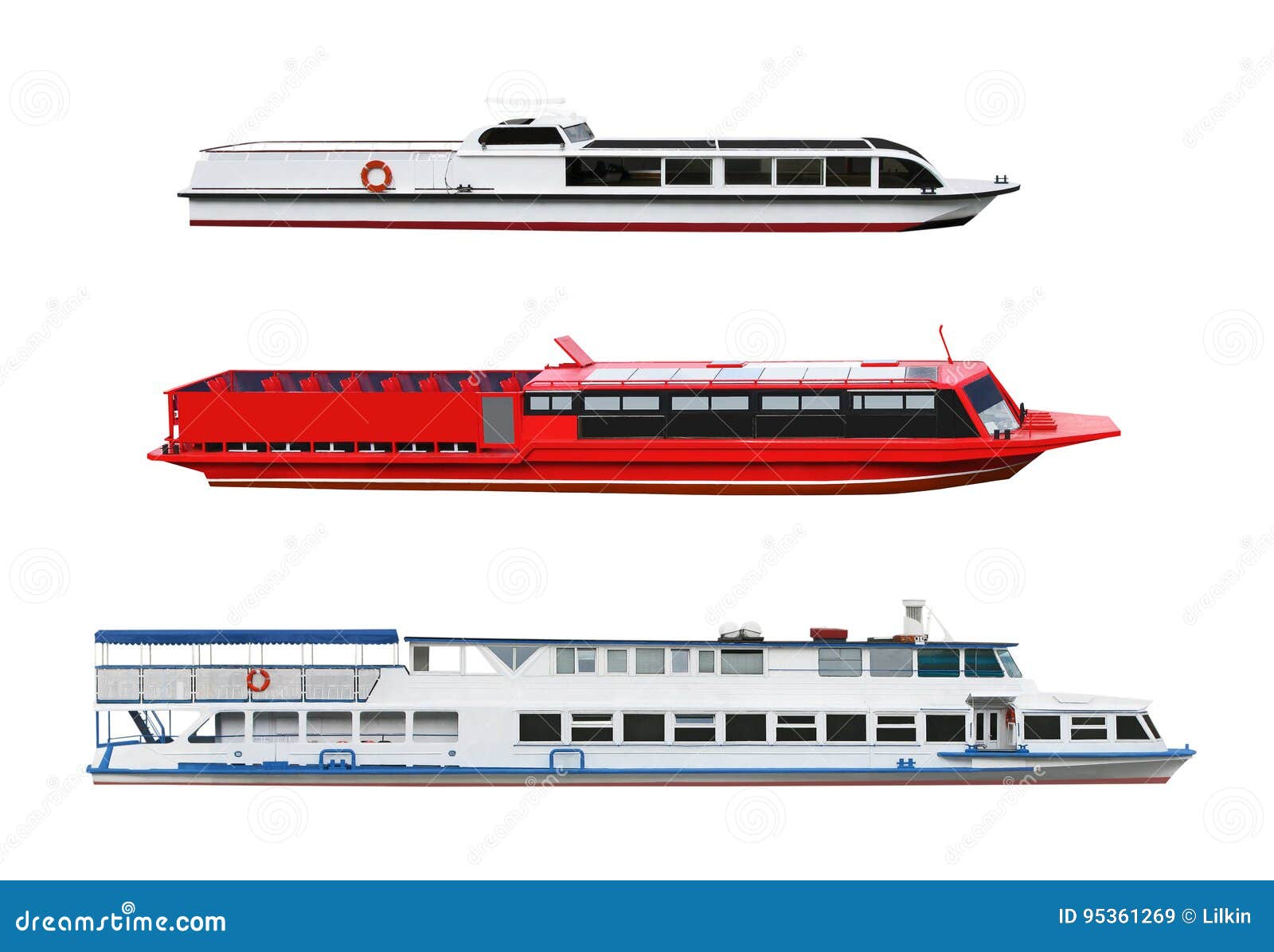 Passenger motor ships stock illustration. Illustration of deck - 95361269