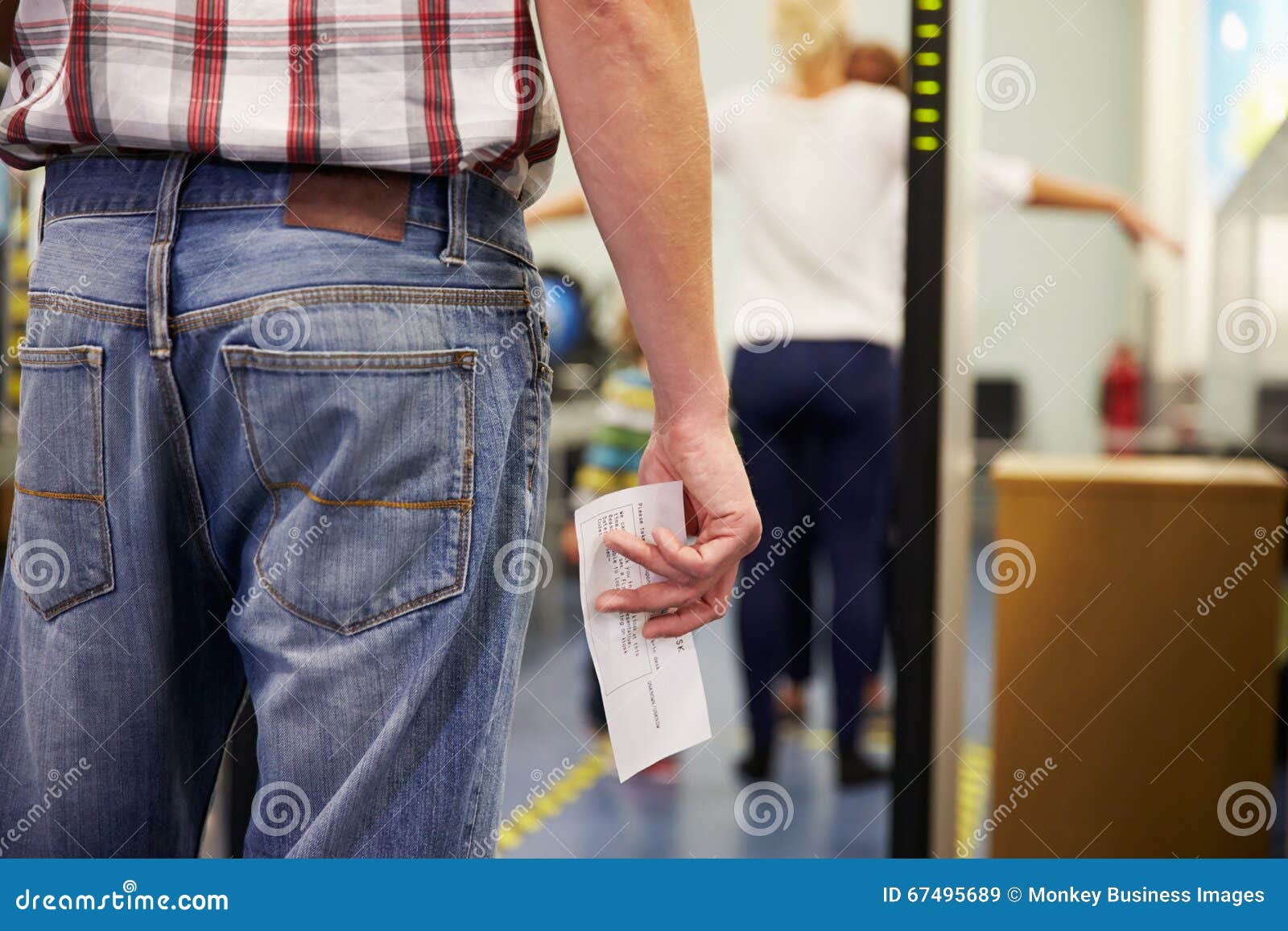Passenger Passing through Security Check at Airport Stock Image - Image ...