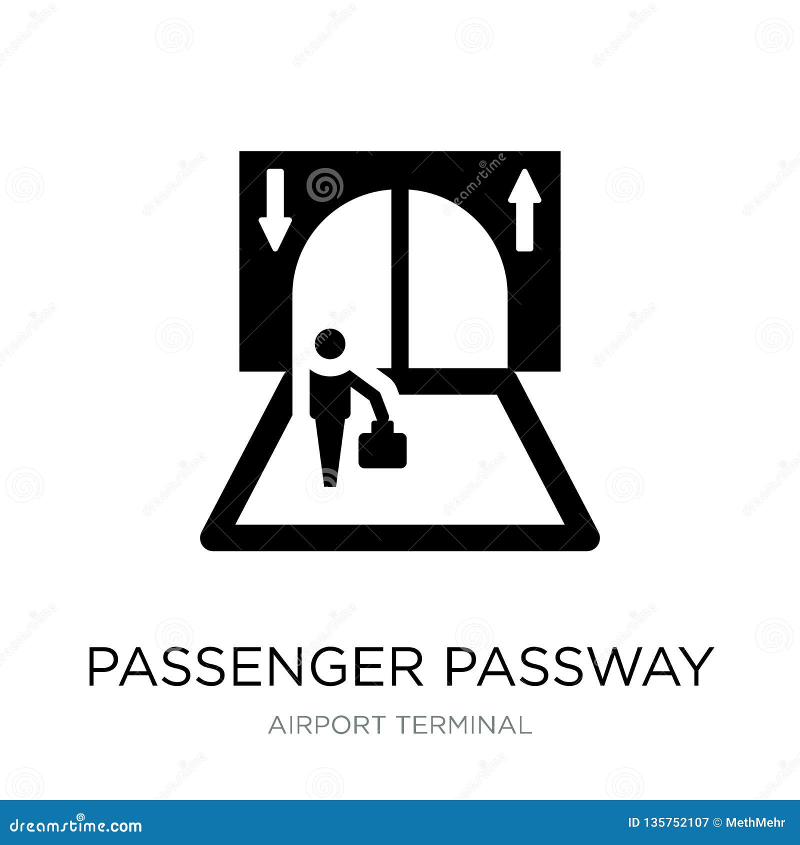 Passenger Passway Icon in Trendy Design Style. Passenger Passway Icon ...