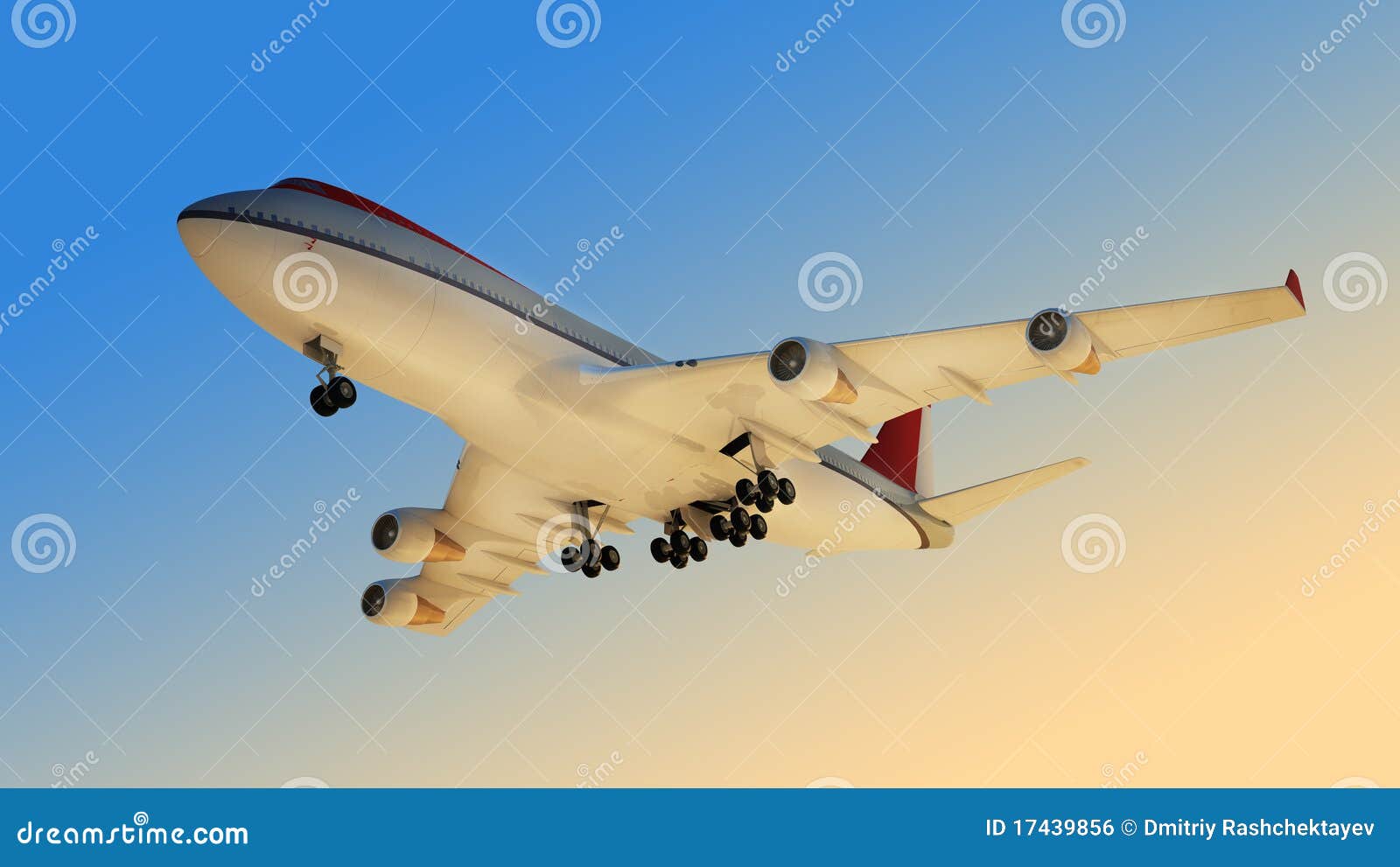 Passenger Plane BOEING 727 3D Render On A White Background Stock Image ...