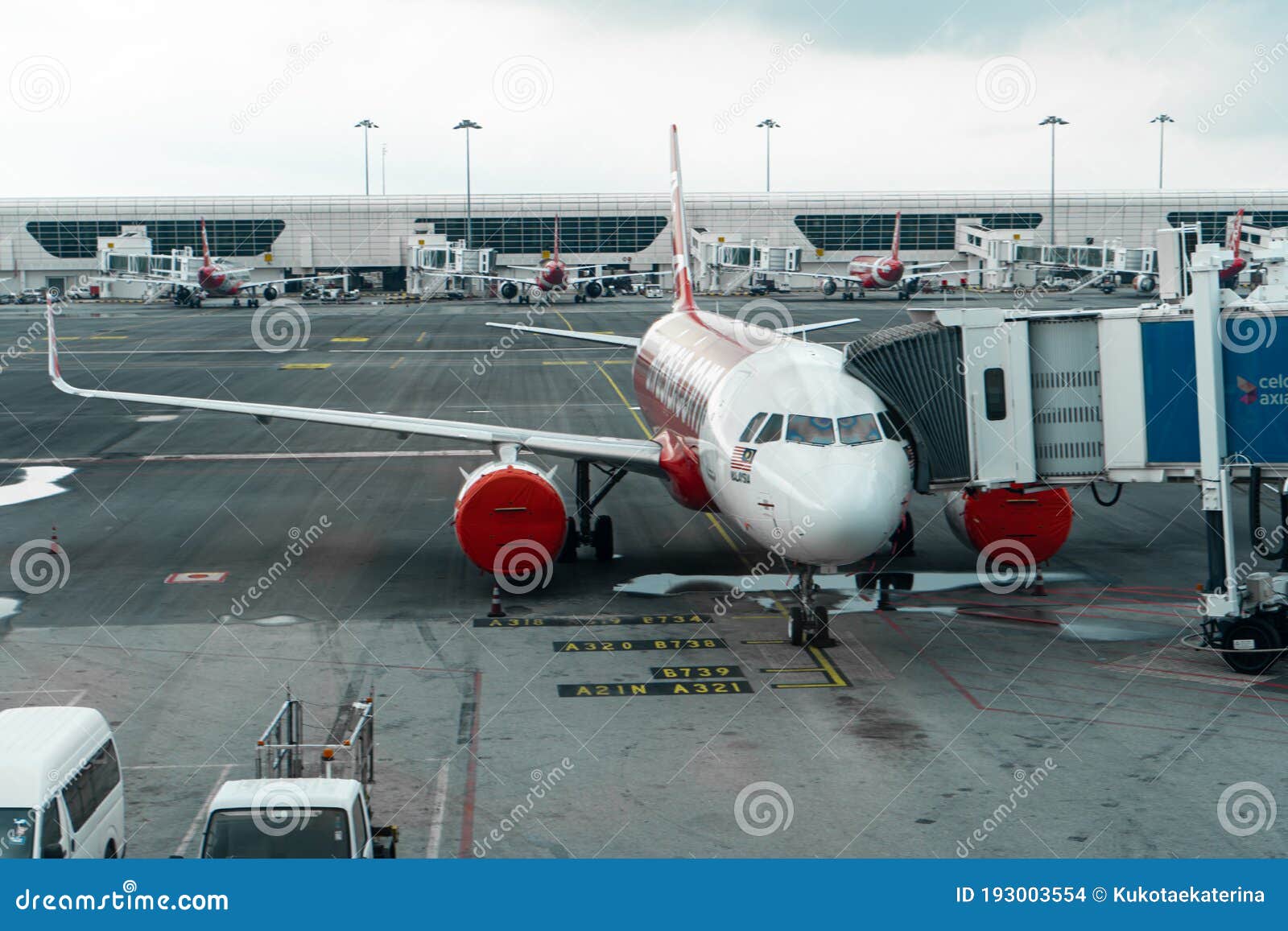 Passenger Plane Boarding Passengers by Jet Bridge Editorial Stock Image ...