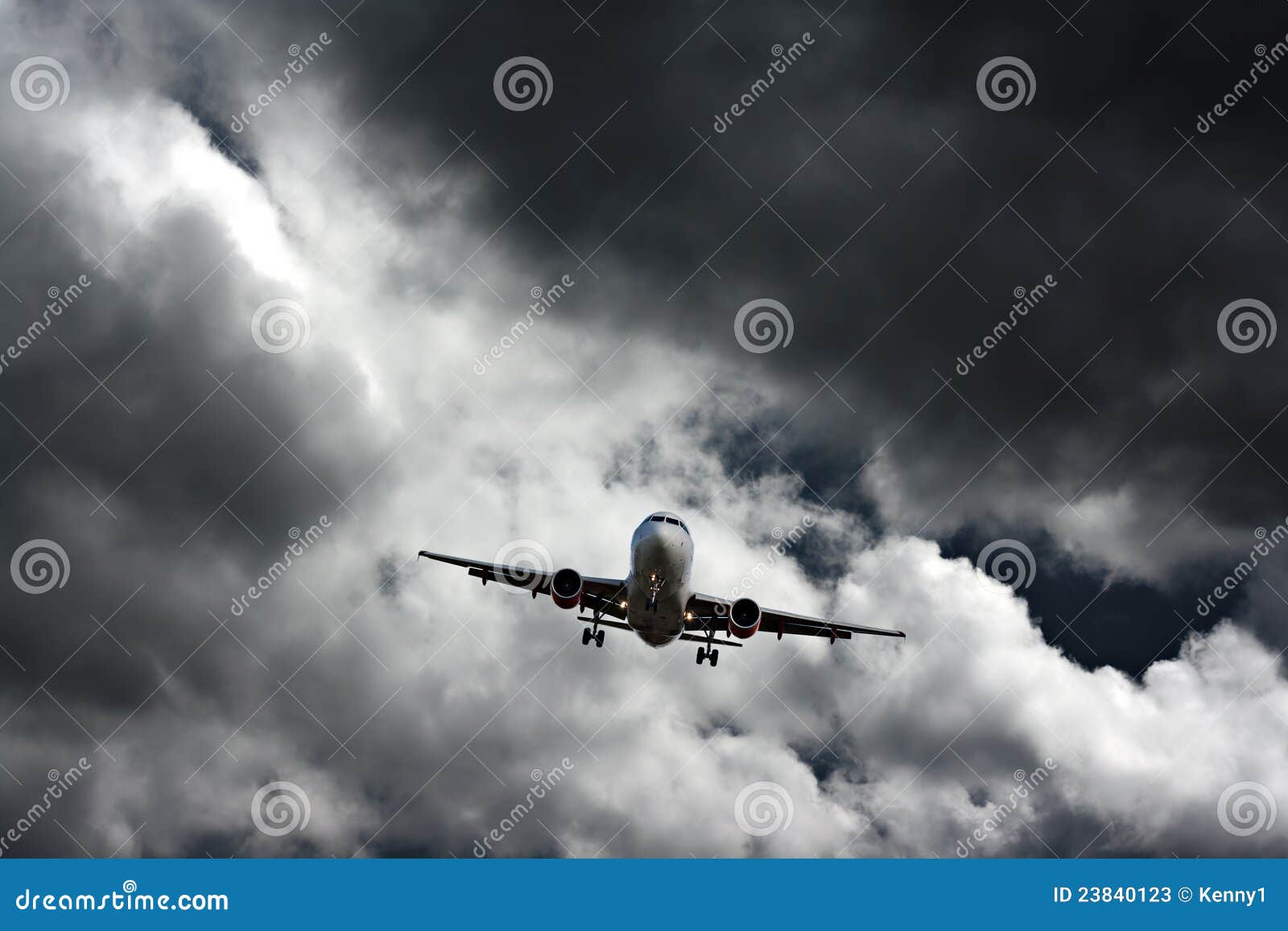 Passenger Plane on Final Approach Stock Image - Image of flaps, journey ...