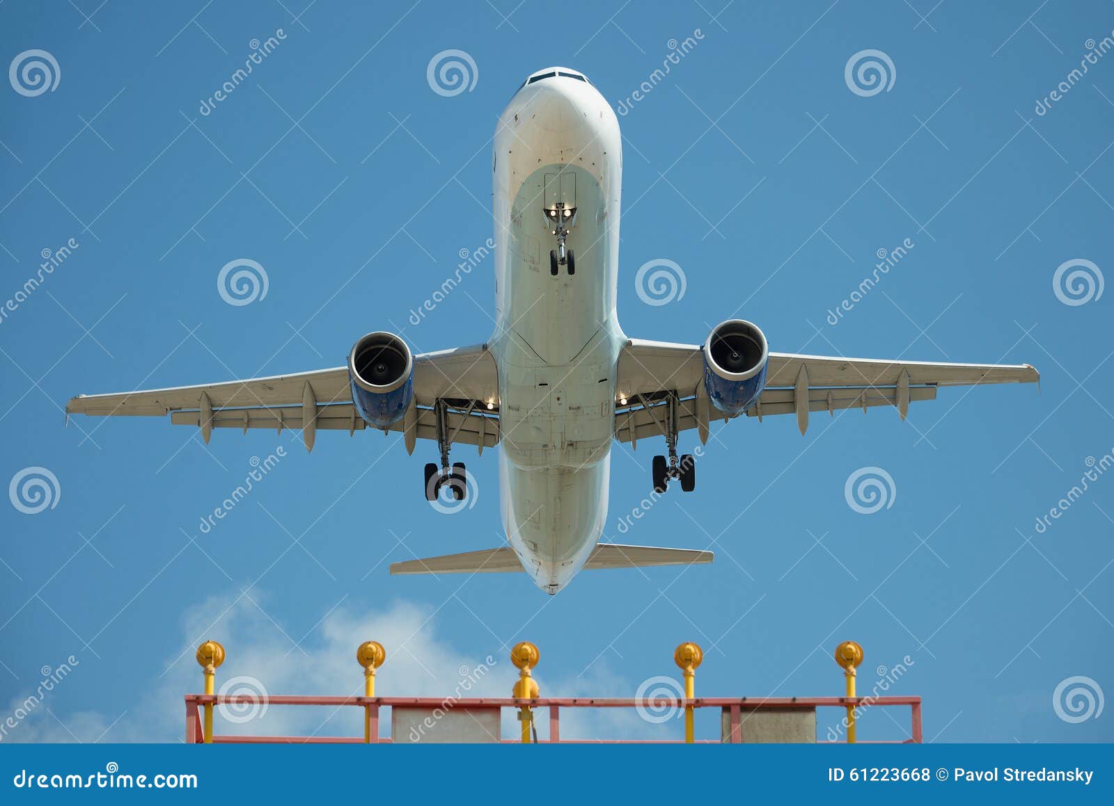 Passenger Plane on Final Approach Stock Photo - Image of tourism ...