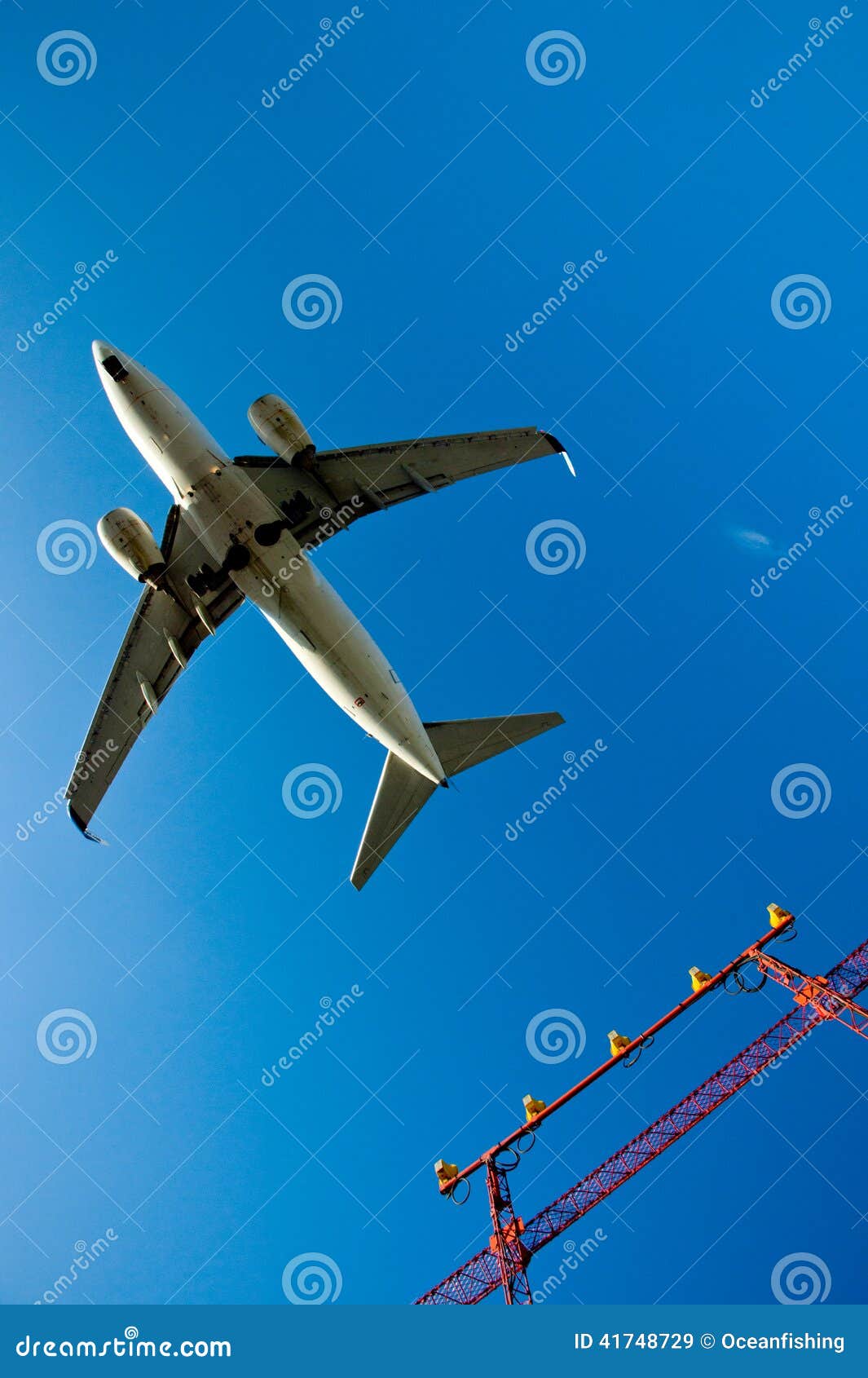 Passenger plane stock image. Image of sunset, airplane - 41748729