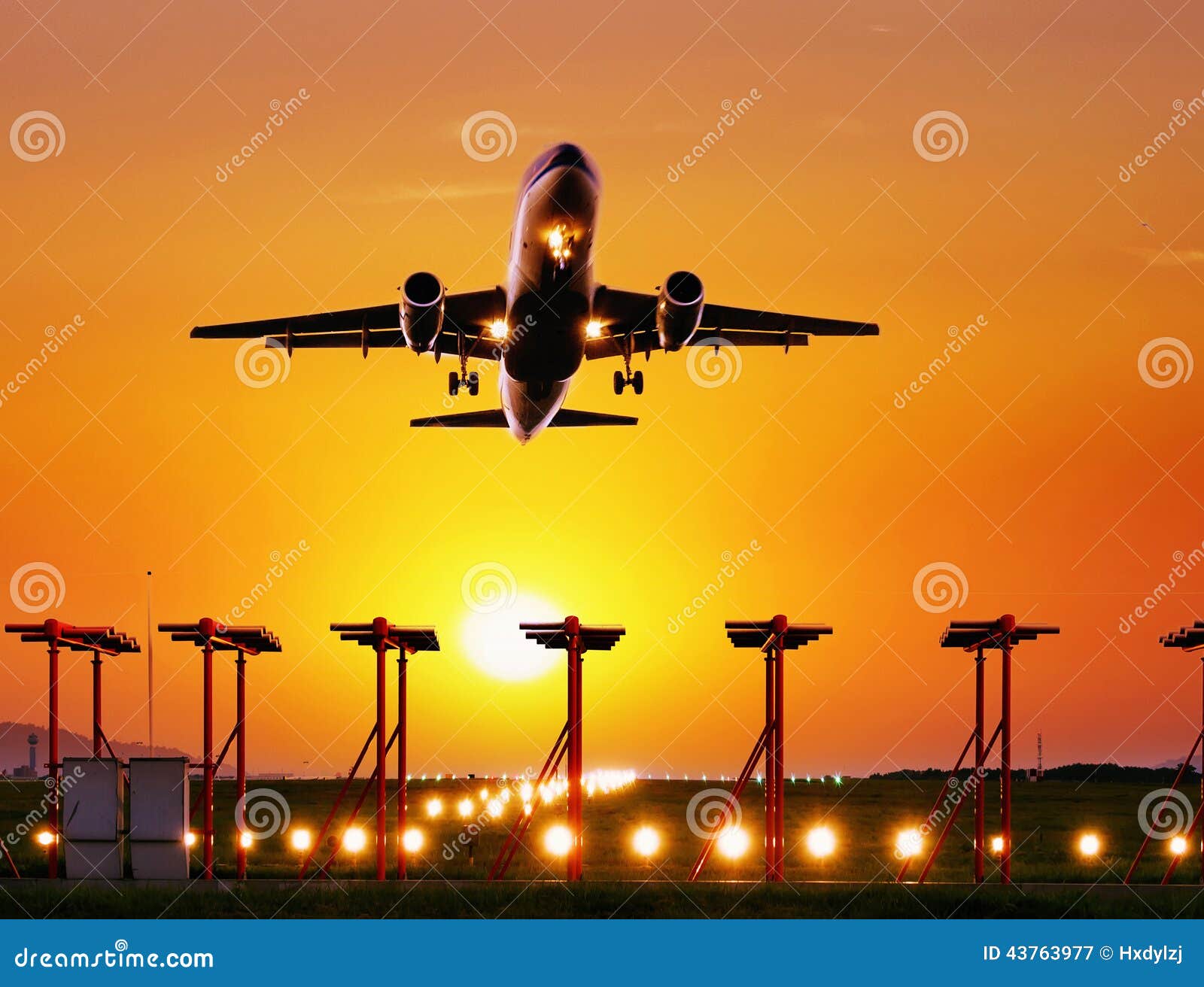 Passenger plane fly up stock image. Image of speed, sunset - 43763977