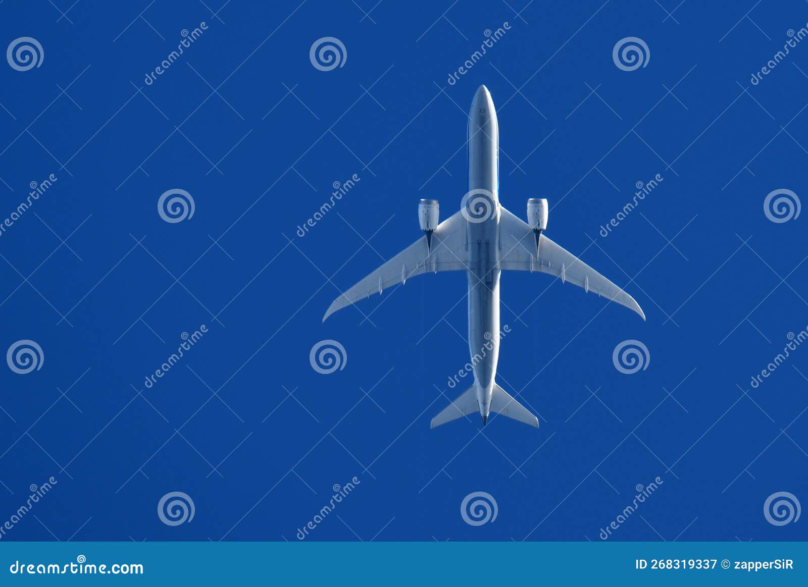 A Passenger Plane Flying Overhead. Stock Image - Image of flying ...