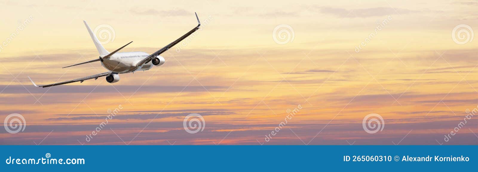 The passenger plane flying stock photo. Image of jetliner - 265060310