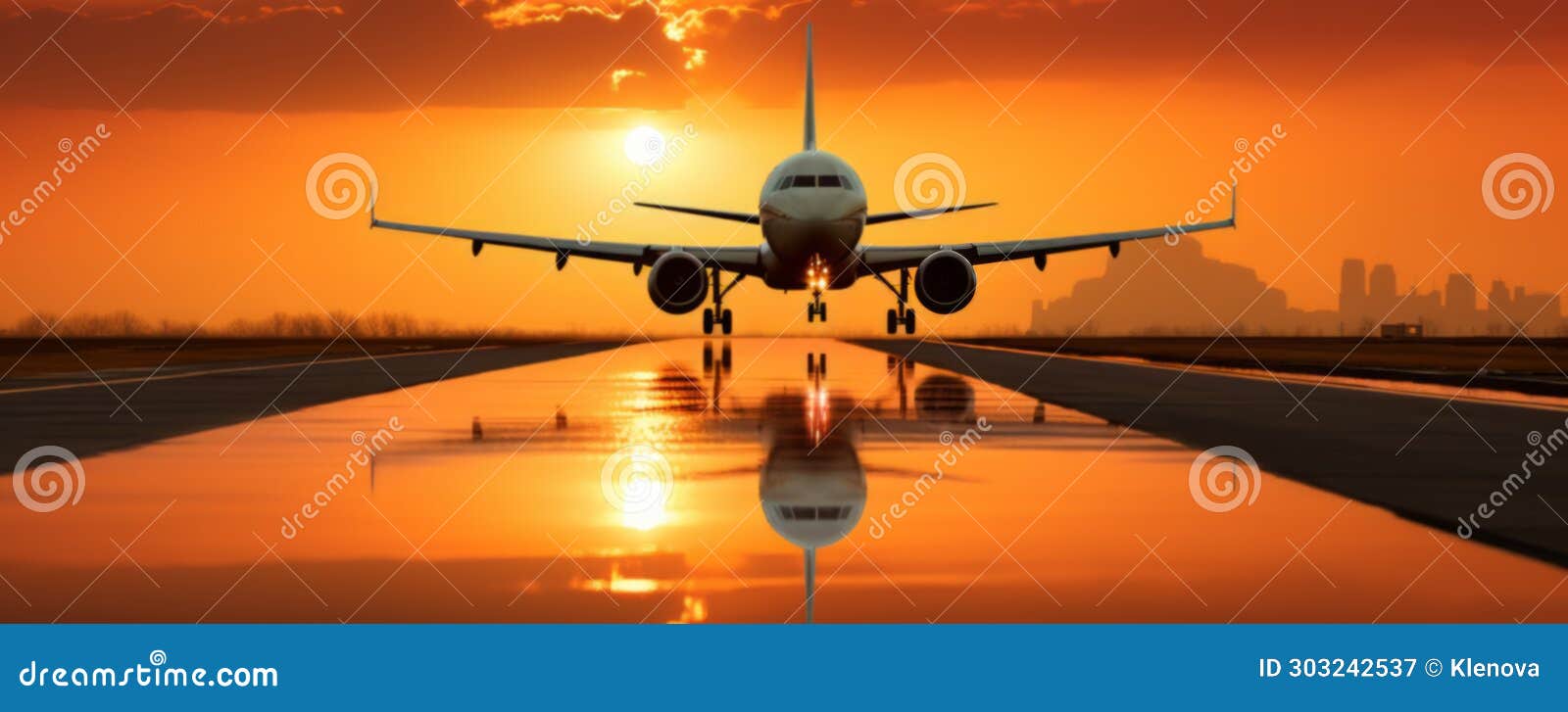 Passenger Plane. Plane is Going Up. Nice Weather Sunset in the ...