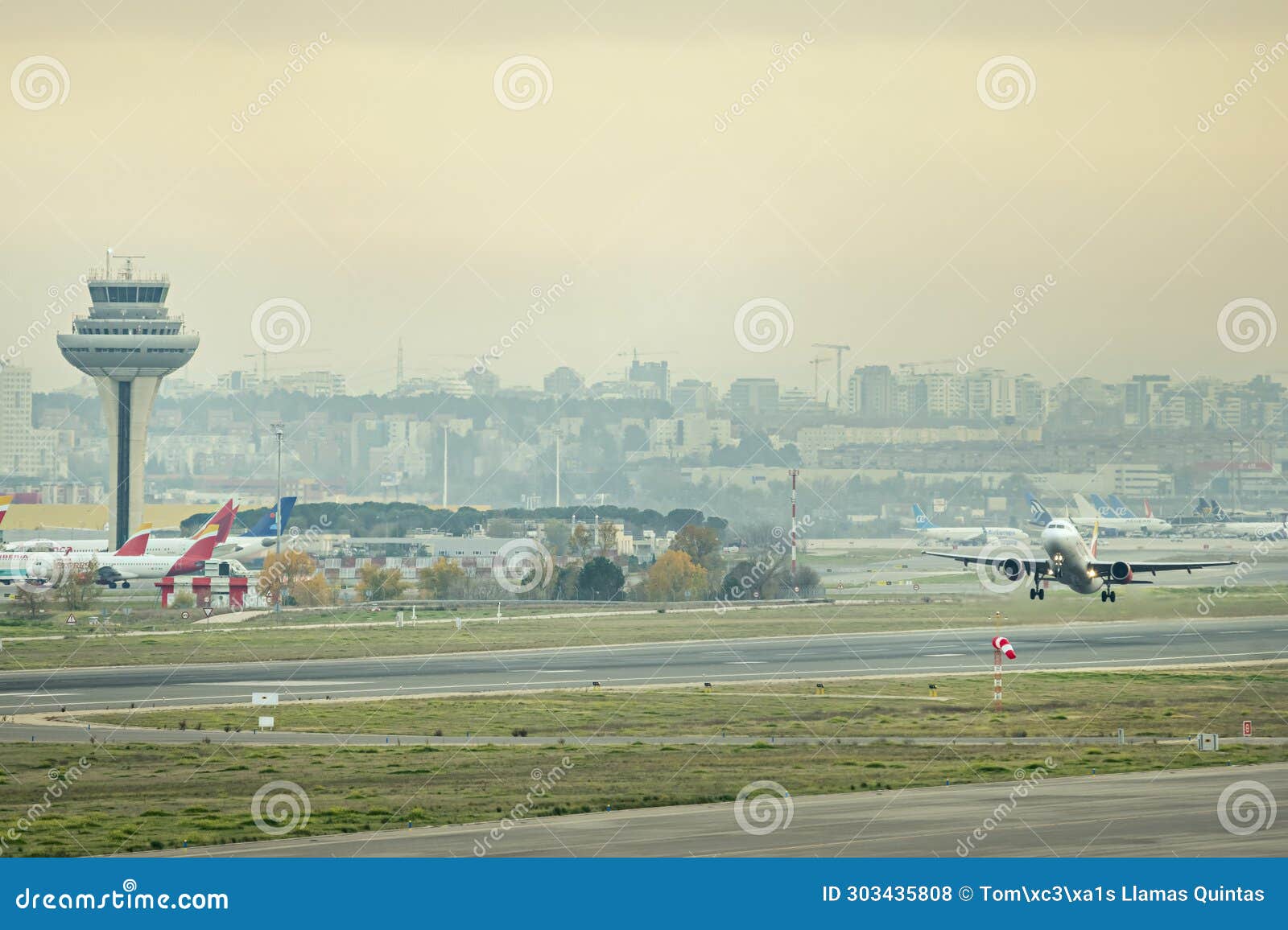 A Passenger Plane Rising from the Runway Editorial Stock Photo - Image ...