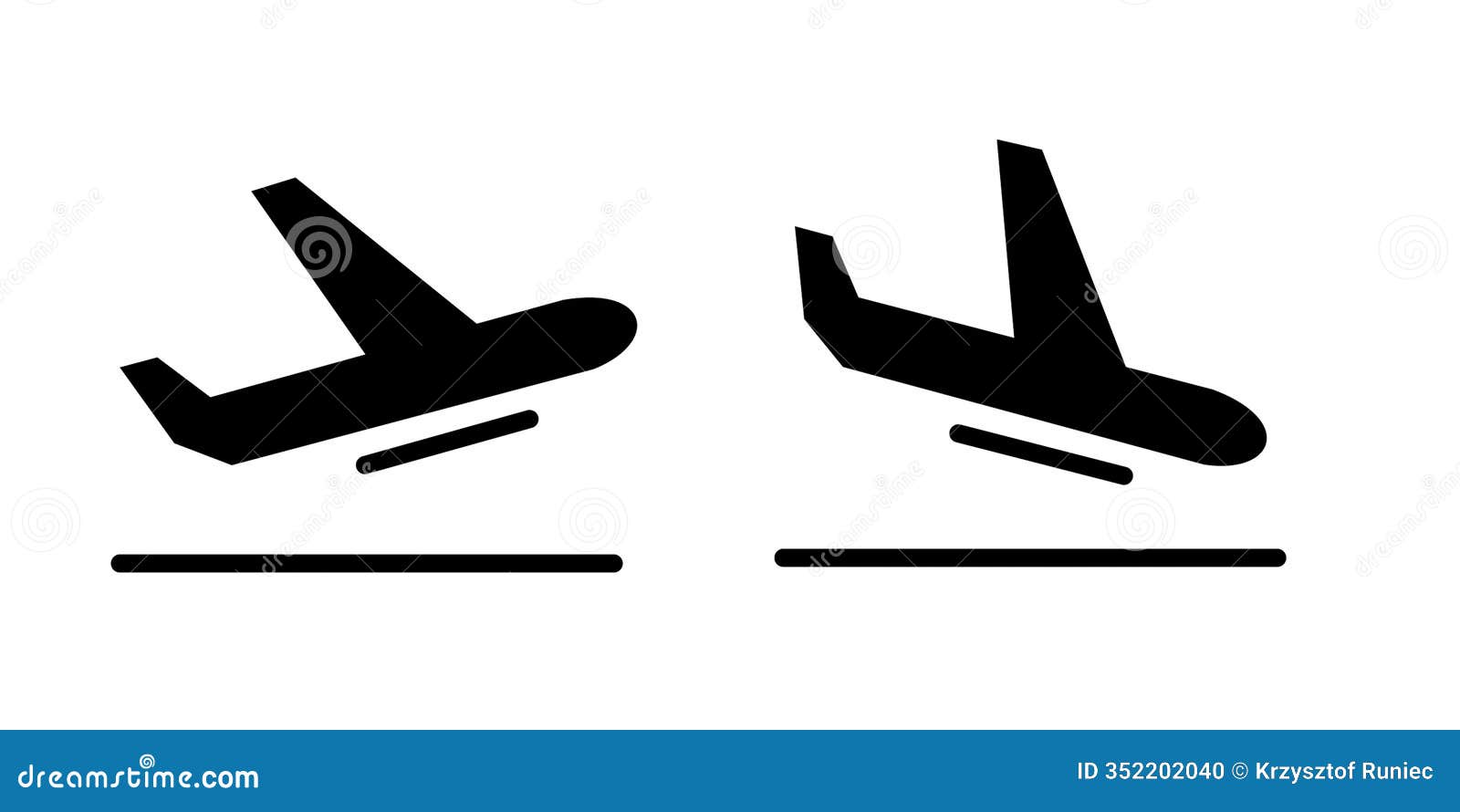 Passenger Plane Taking Off - Vector Icon Stock Illustration ...