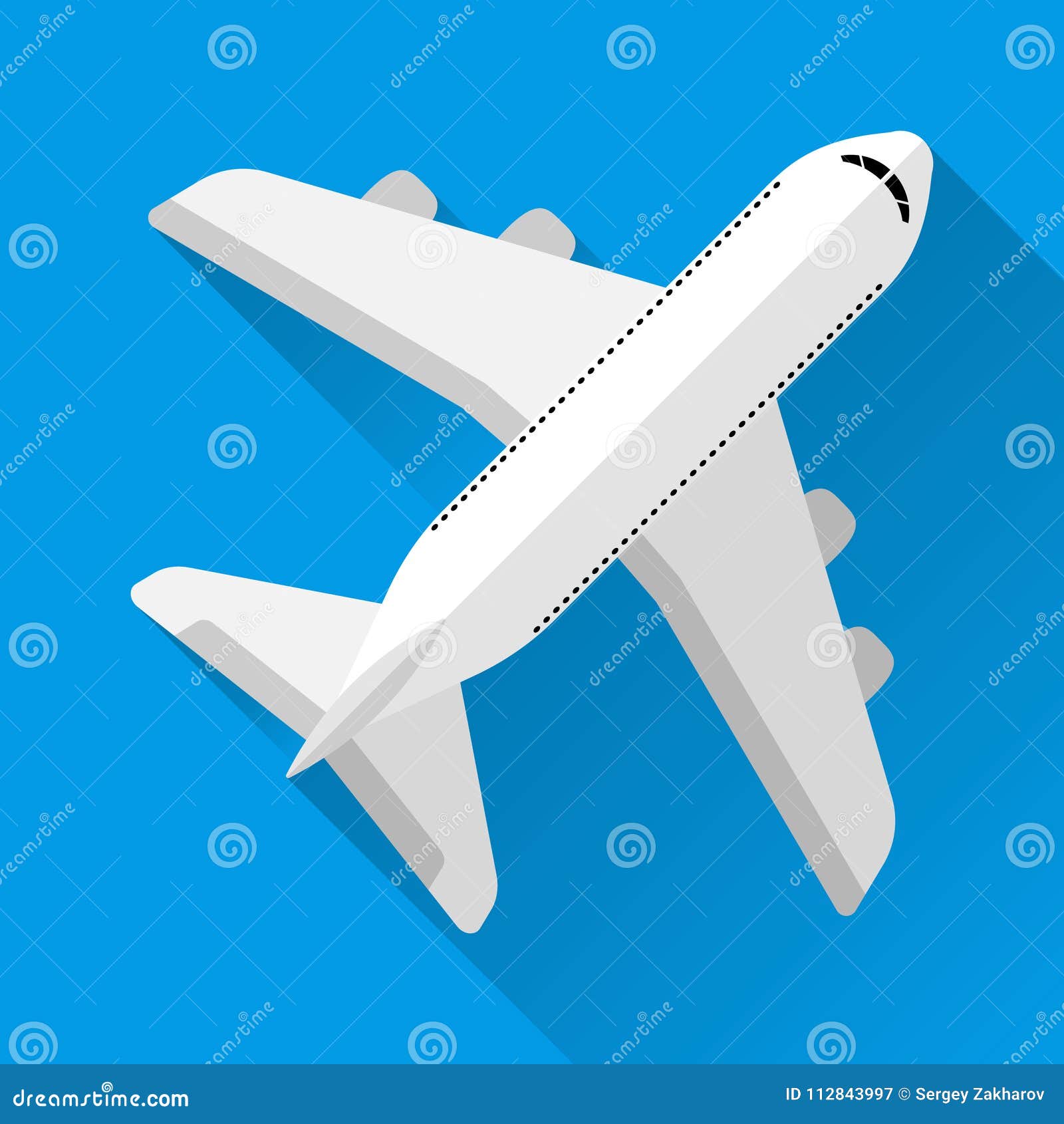 Commercial Airplane Top View