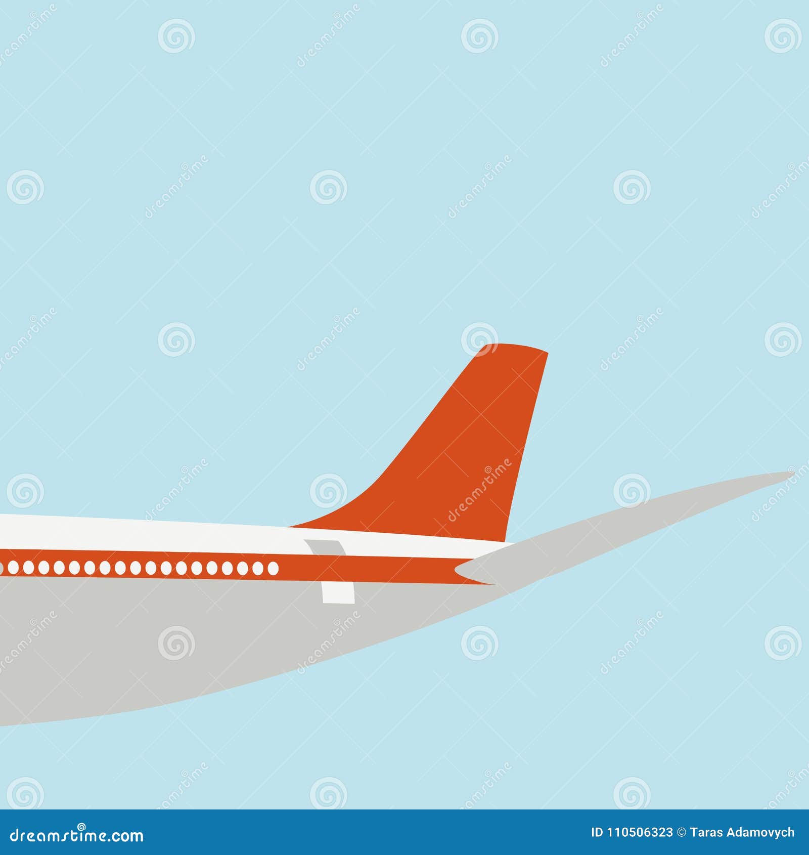Passenger Plane Vector Illustration Flat Style Profile Stock Vector ...