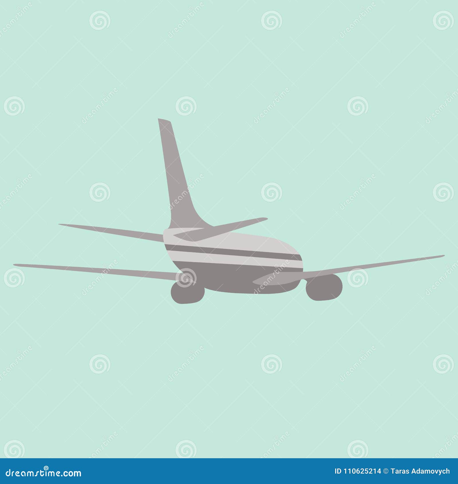 Passenger Plane Vector Illustration Flat Style Profile Stock Vector ...
