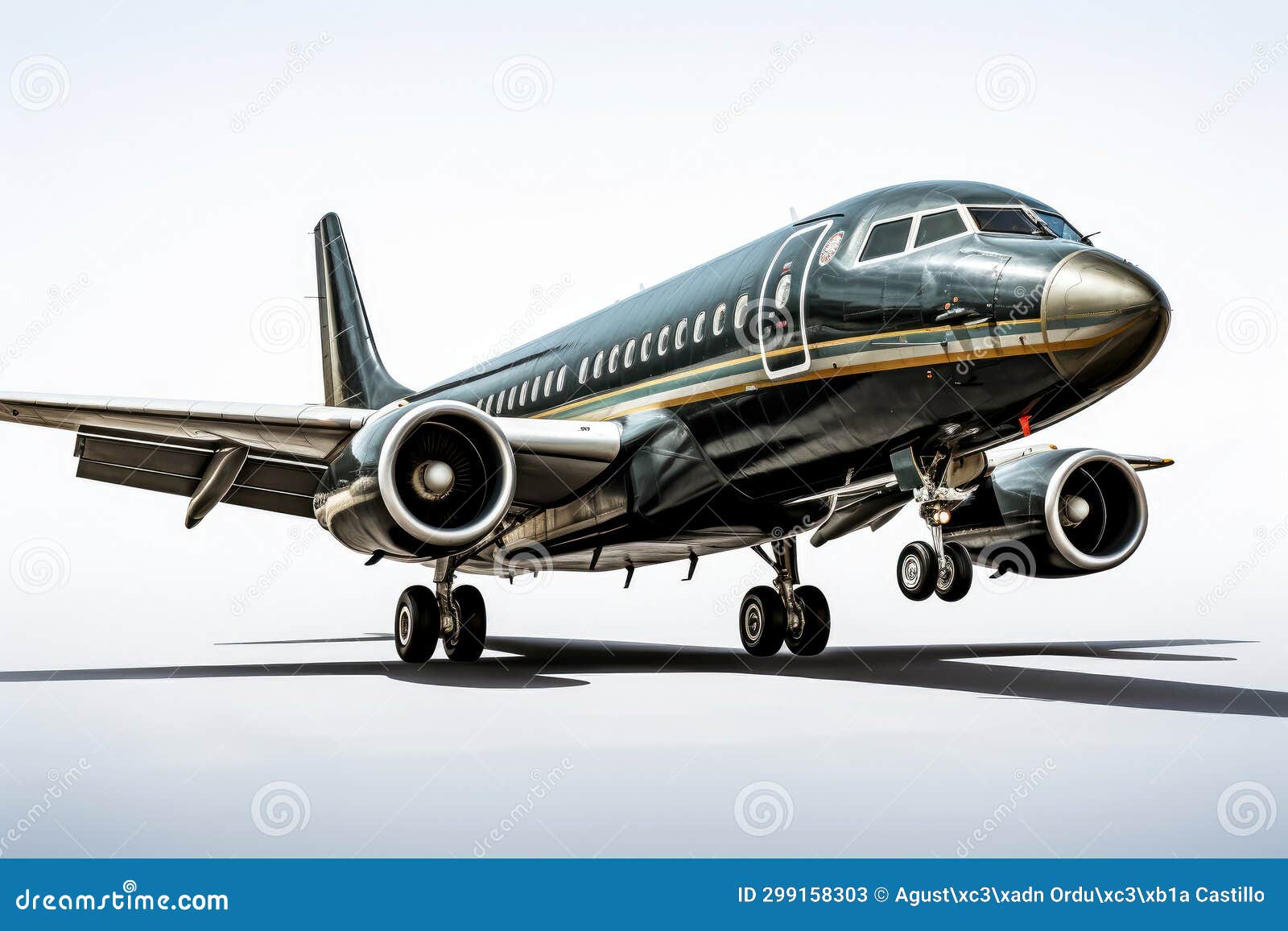 Passenger Plane on a White Background. Stock Image - Image of vacation ...