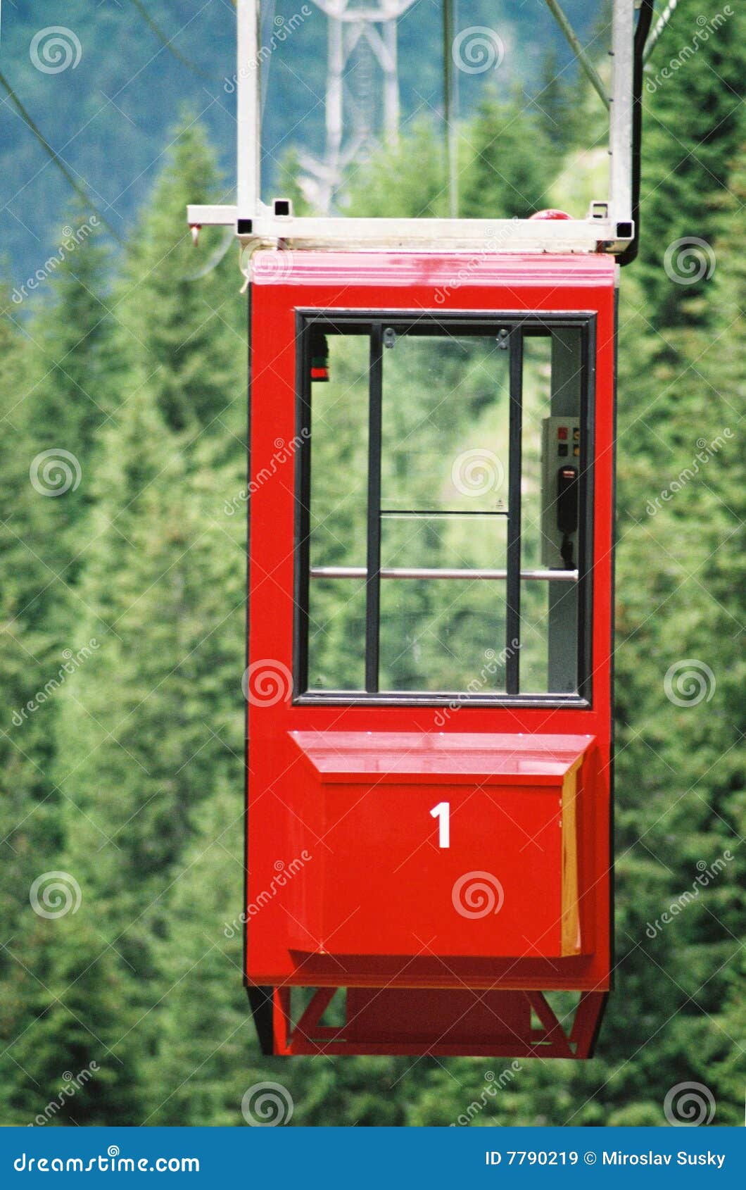 Passenger ropeway stock image. Image of cabin, forest - 7790219