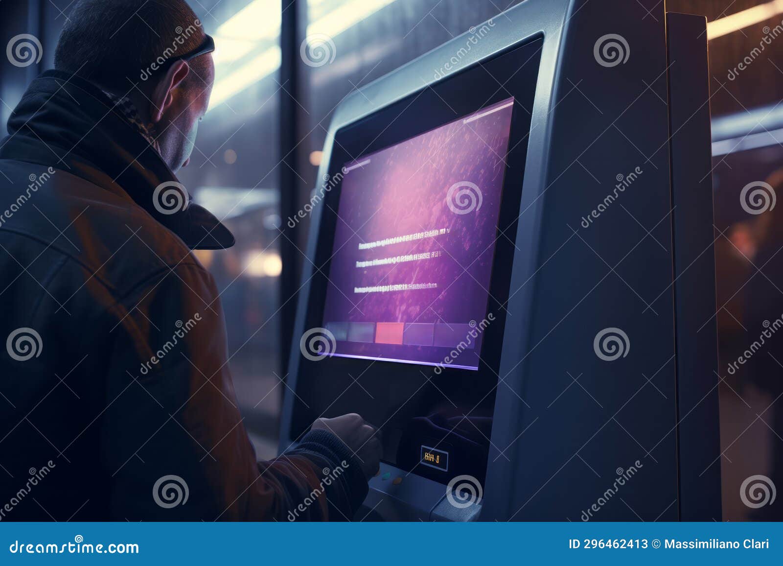 A Passenger Scanning Their Electronic Train Ticket at a Station Gate ...