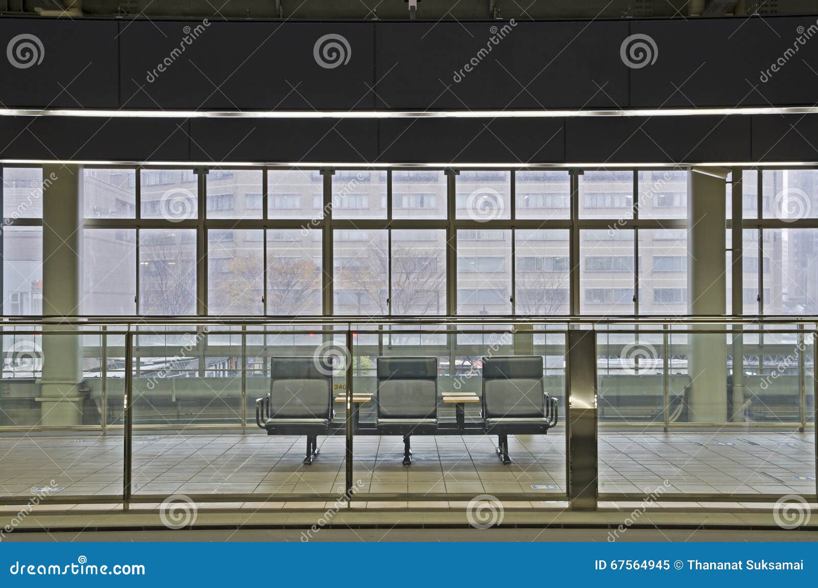 Passenger Seat on the Train Station. Stock Image - Image of station ...