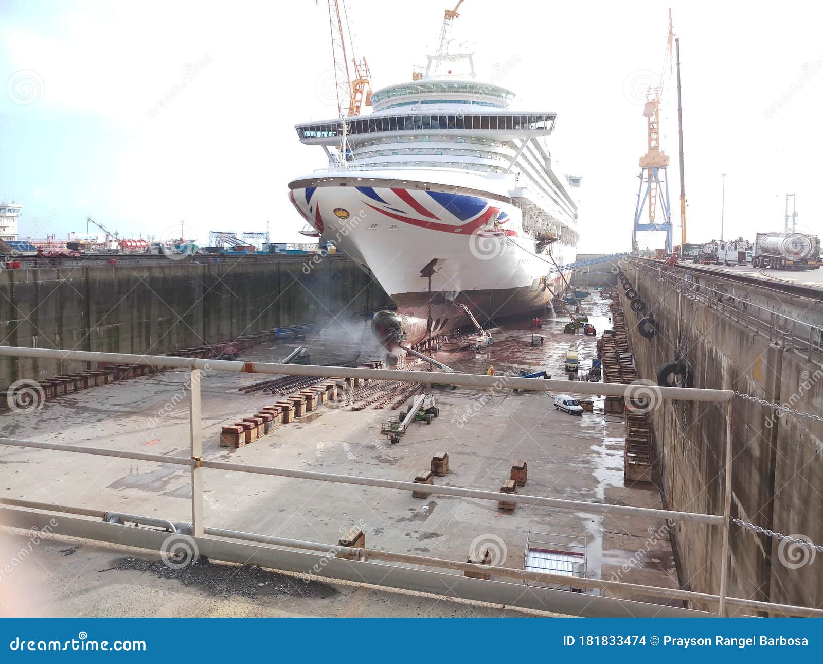 Passenger Ship Gone for Refit in Belfast Editorial Stock Image - Image ...