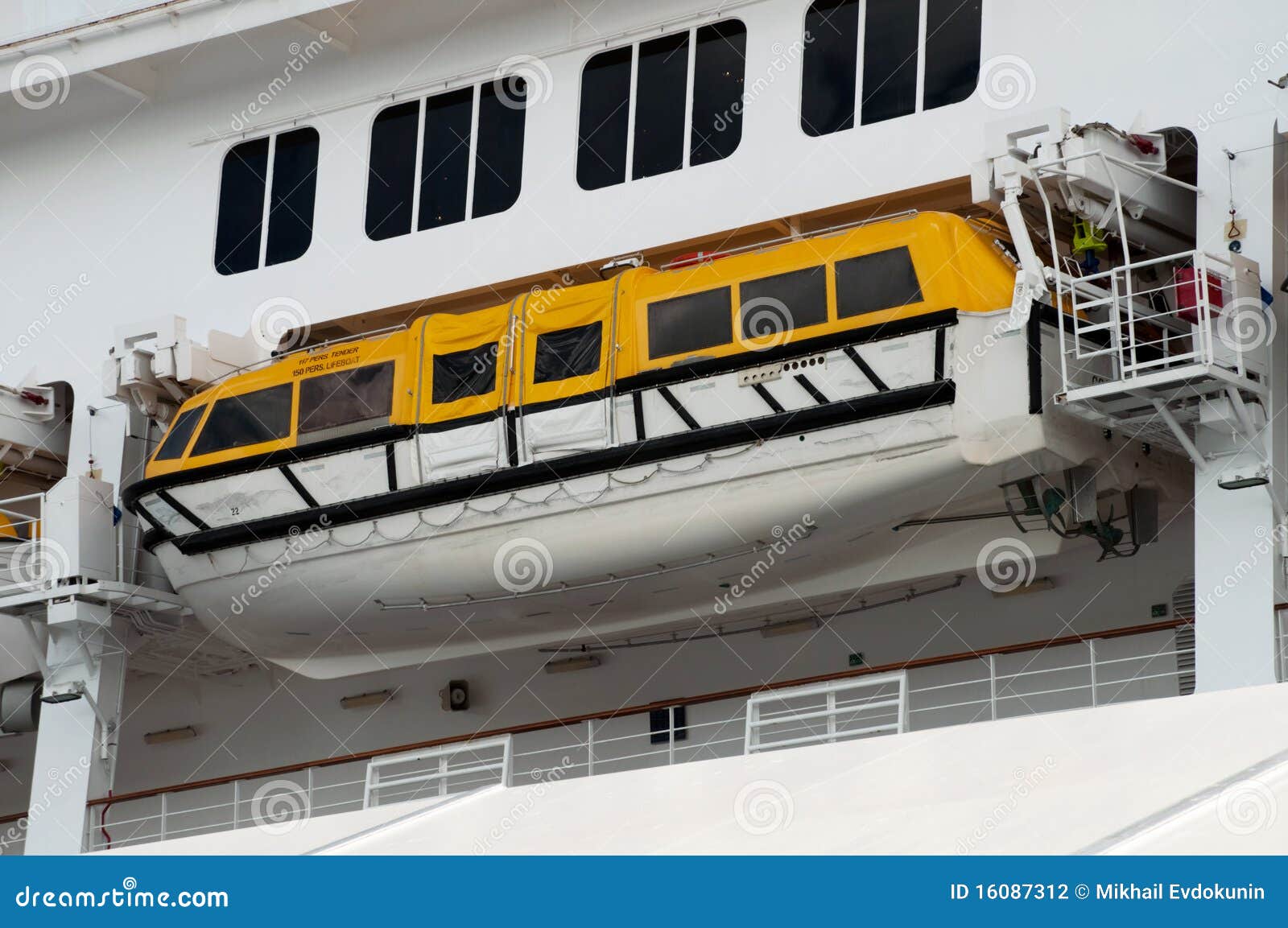 Passenger ship life boat stock photo. Image of emergency - 16087312